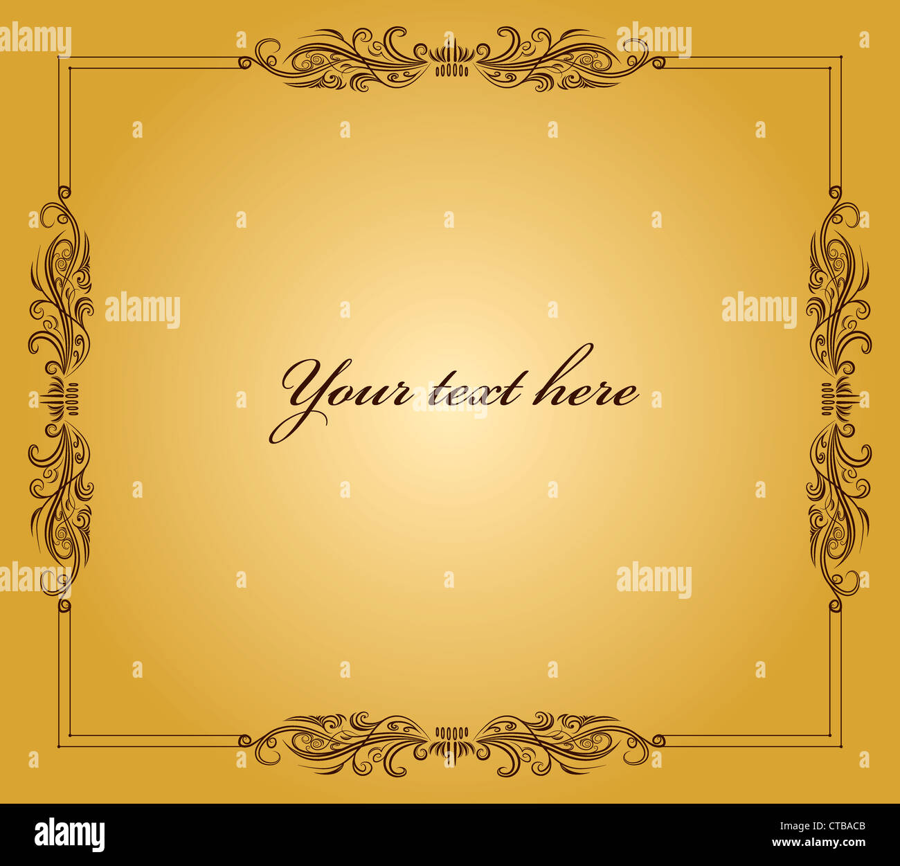 vintage floral frame Stock Photo - Alamy