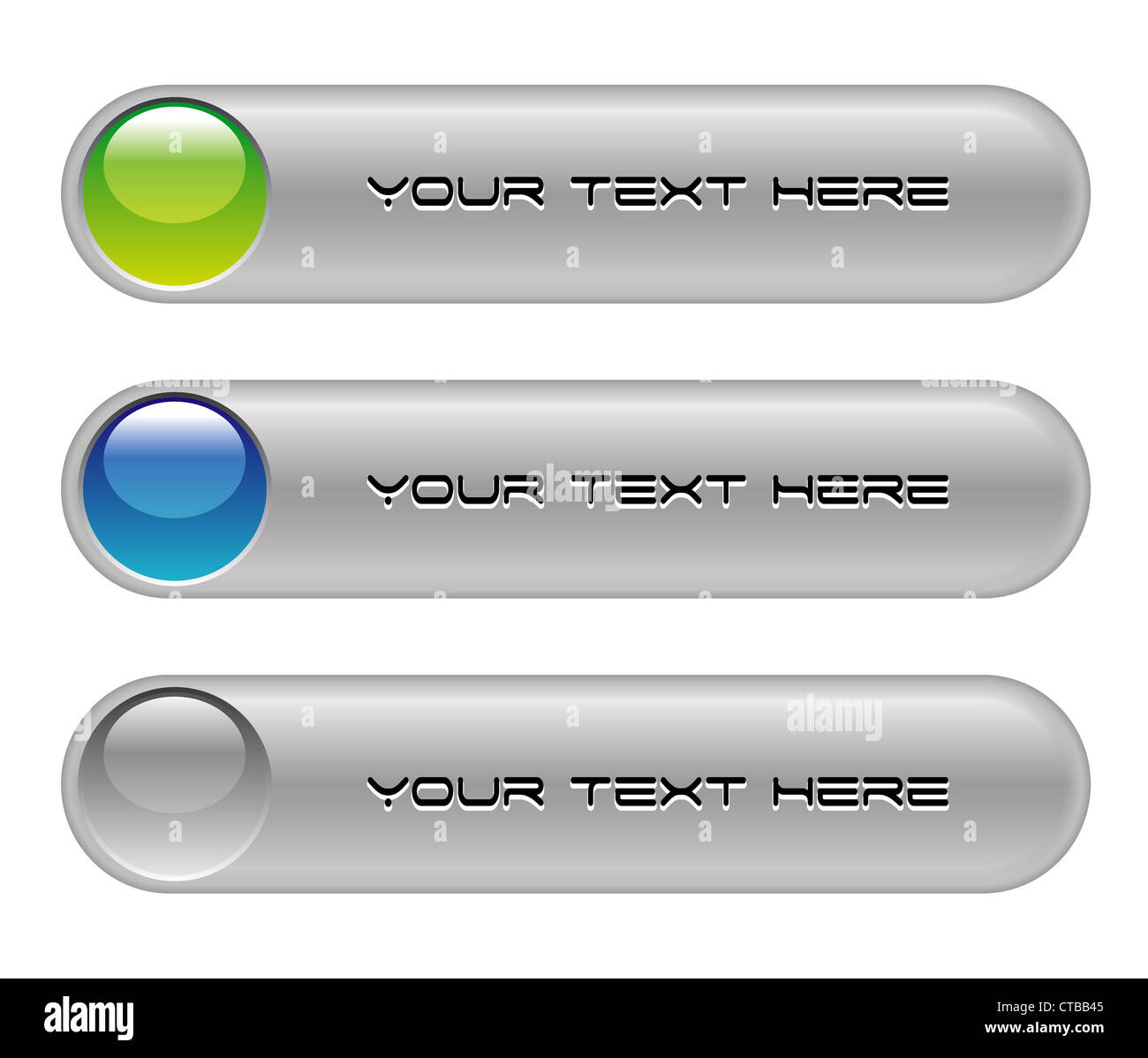 glossy buttons set Stock Photo - Alamy