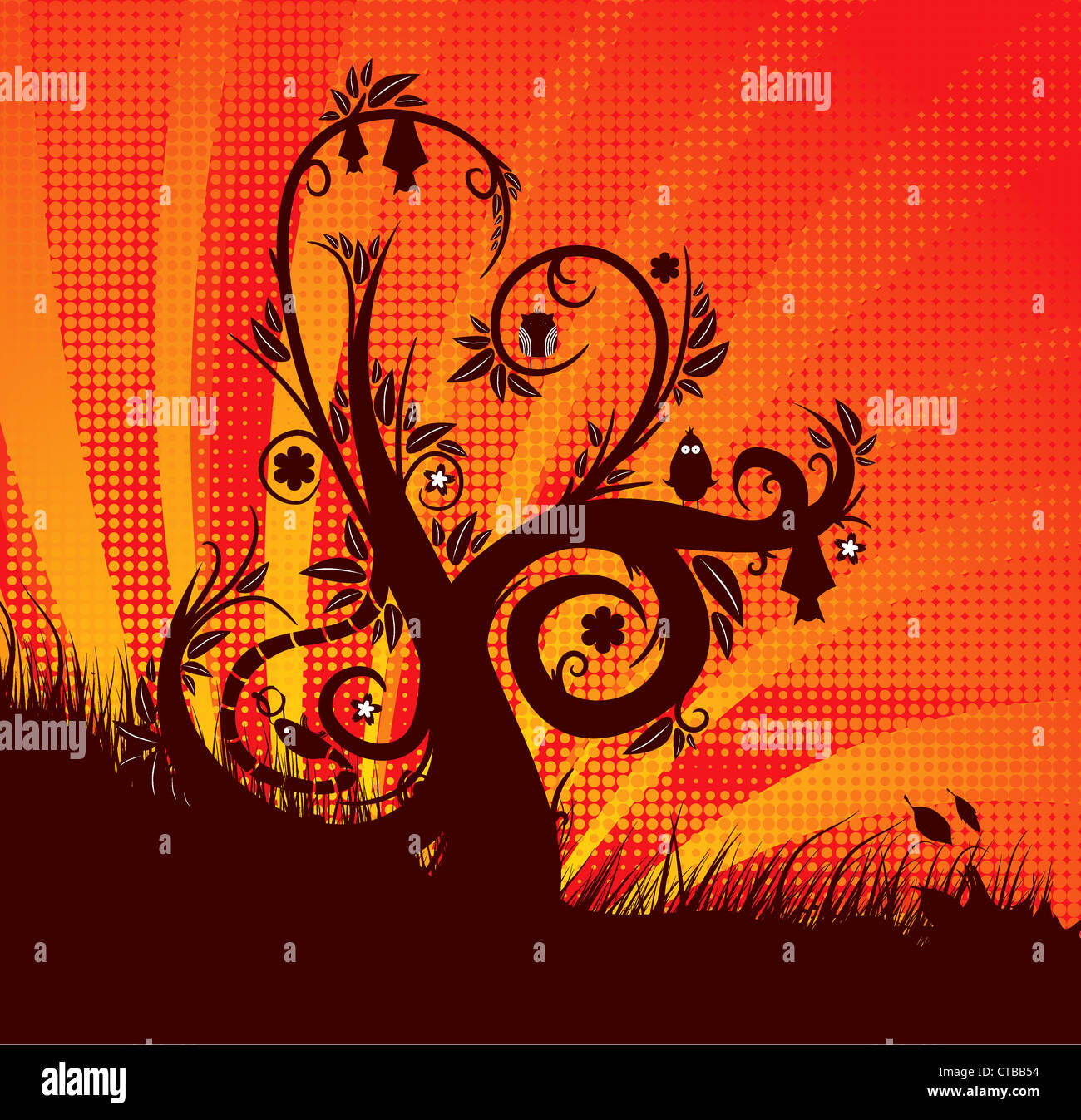 fantasy floral background vector illustration Stock Photo - Alamy