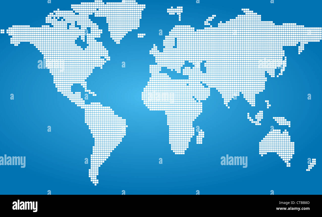 dotted world map Stock Photo - Alamy