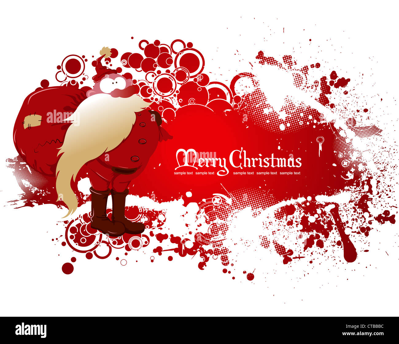 santa with grunge Stock Photo - Alamy