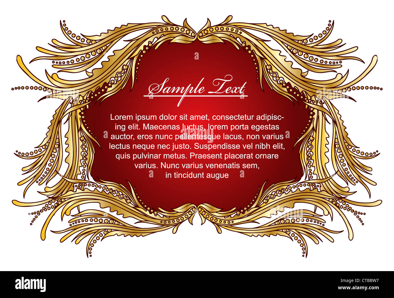 vintage gold floral frame Stock Photo - Alamy