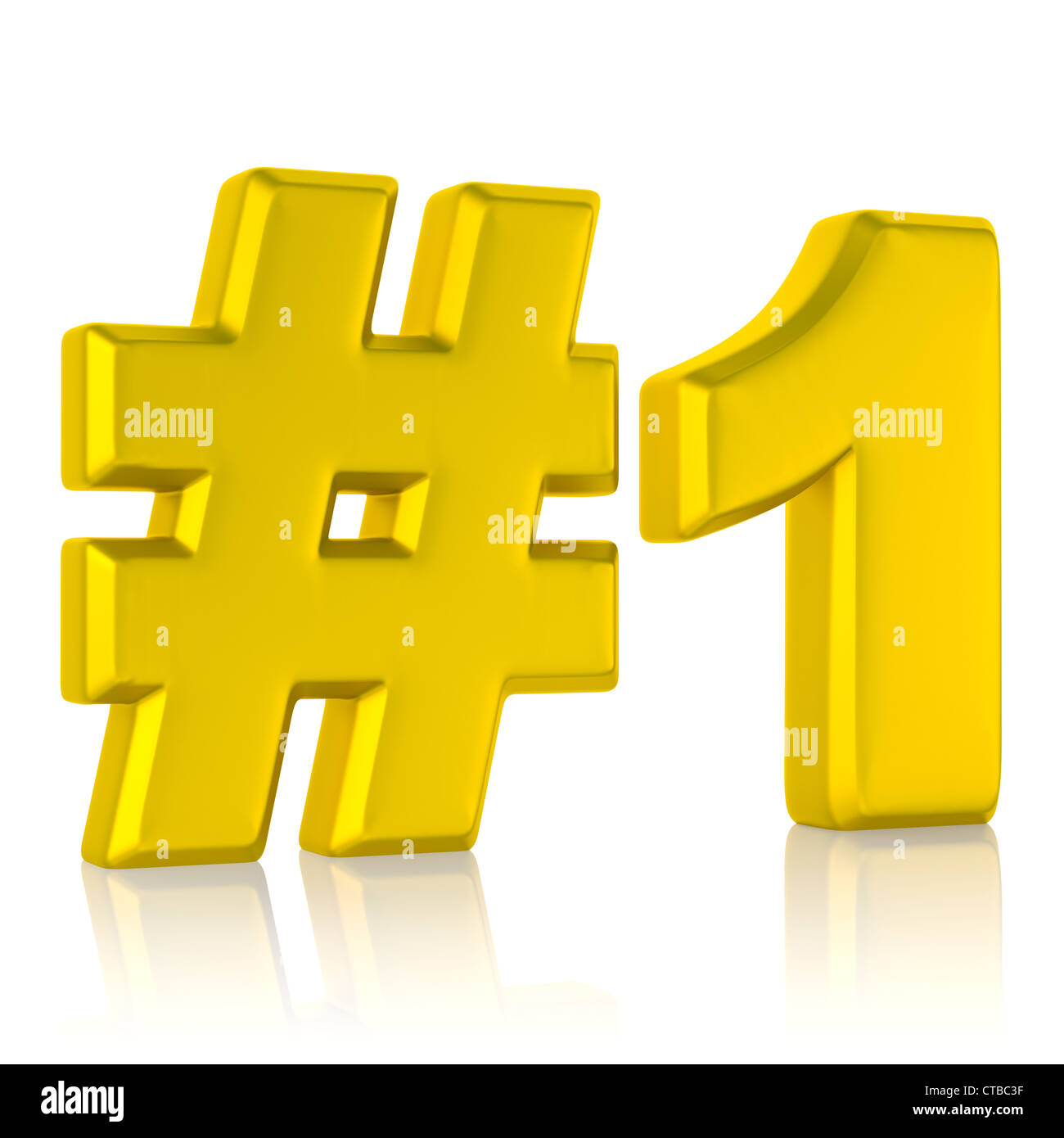 gold number one sign isolated on white background with clipping path ...