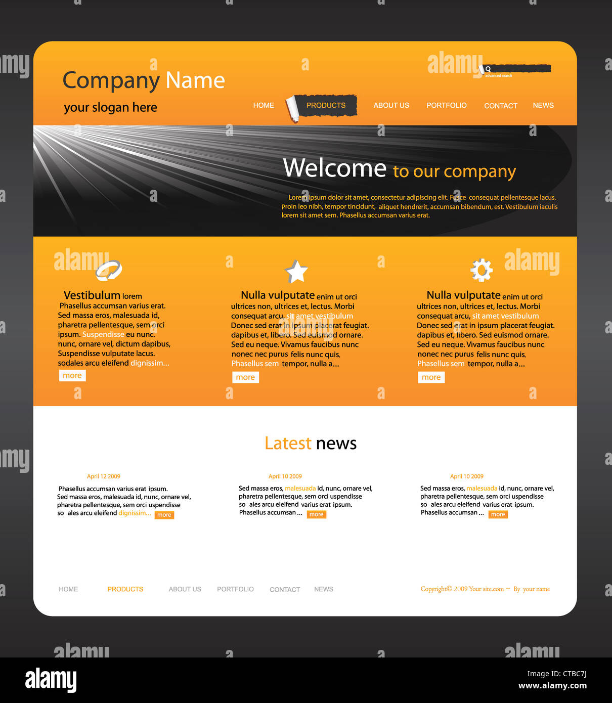 editable website template Stock Photo - Alamy