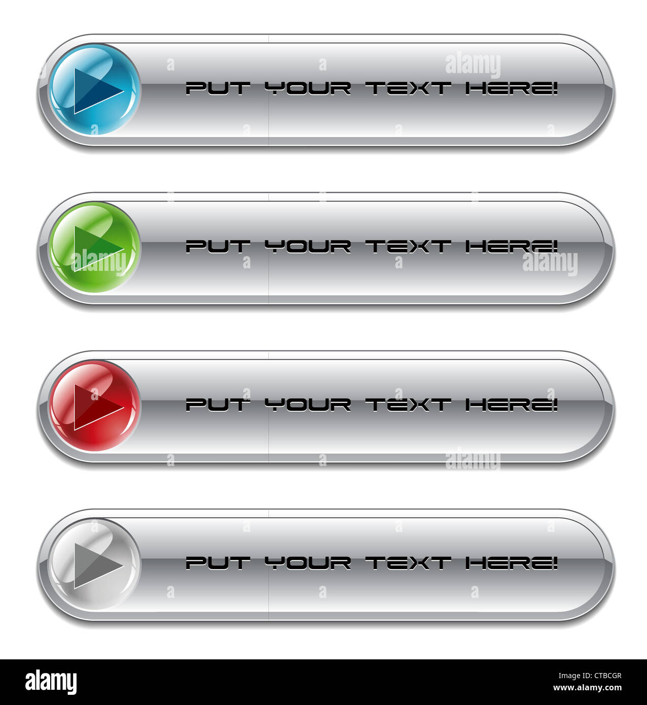 set of glossy buttons Stock Photo - Alamy
