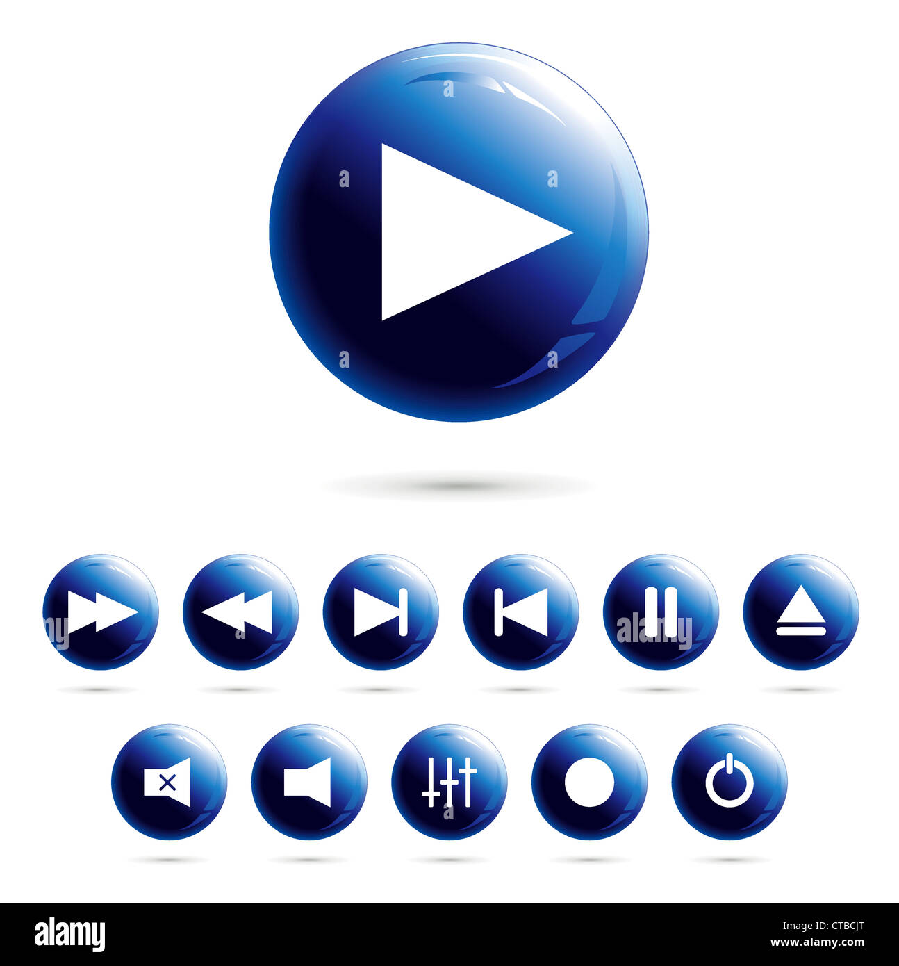 set of glossy buttons Stock Photo - Alamy