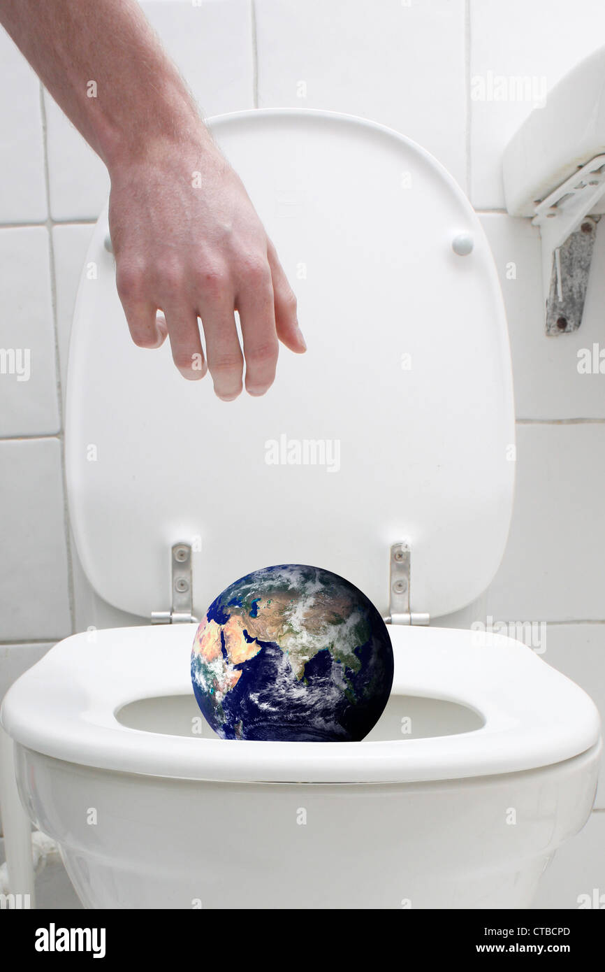 Throwing out earth Stock Photo - Alamy