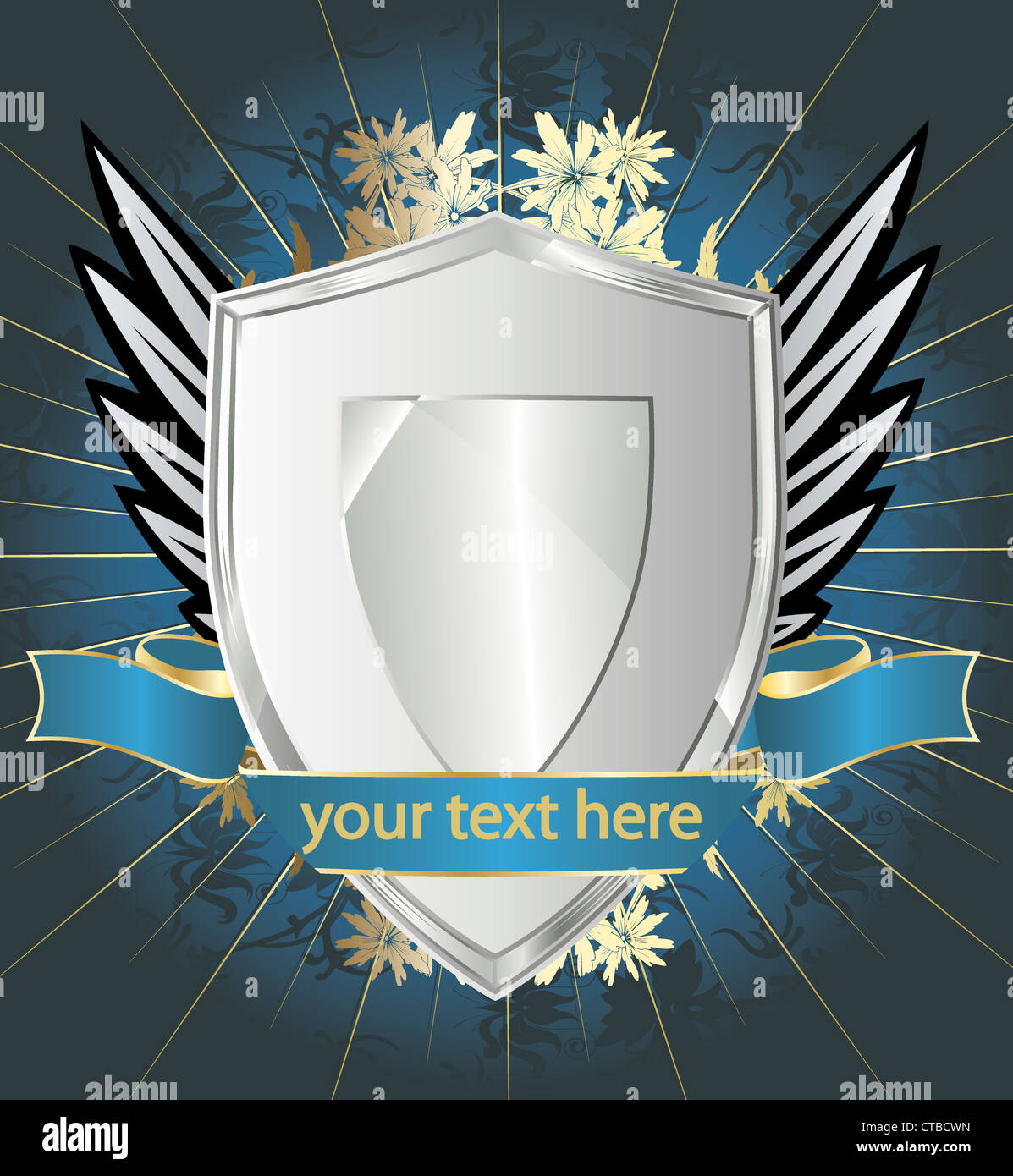 shield with wings Stock Photo - Alamy