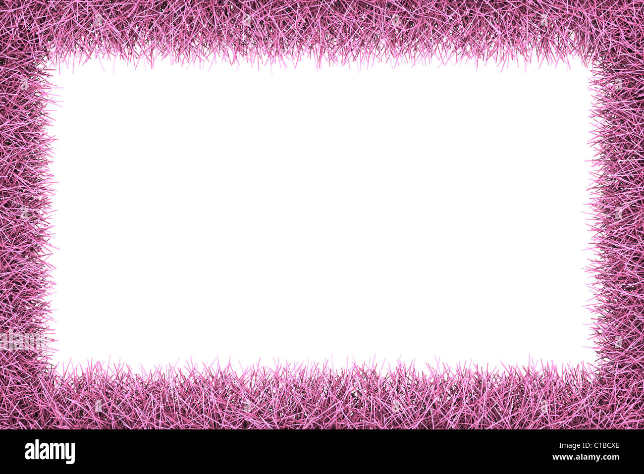 pink fur frame with clipping path Stock Photo - Alamy