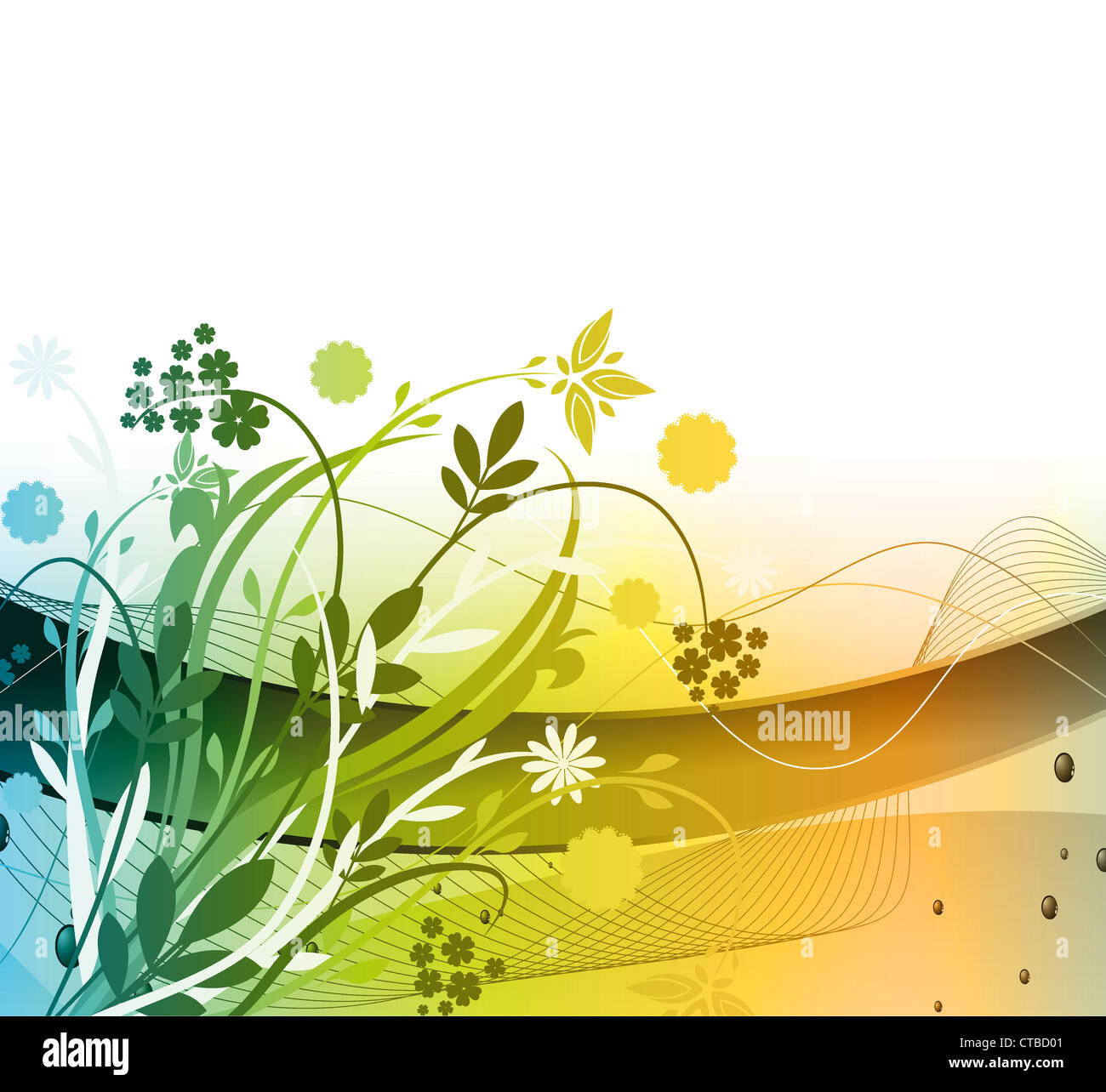 vector abstract background with floral Stock Photo - Alamy