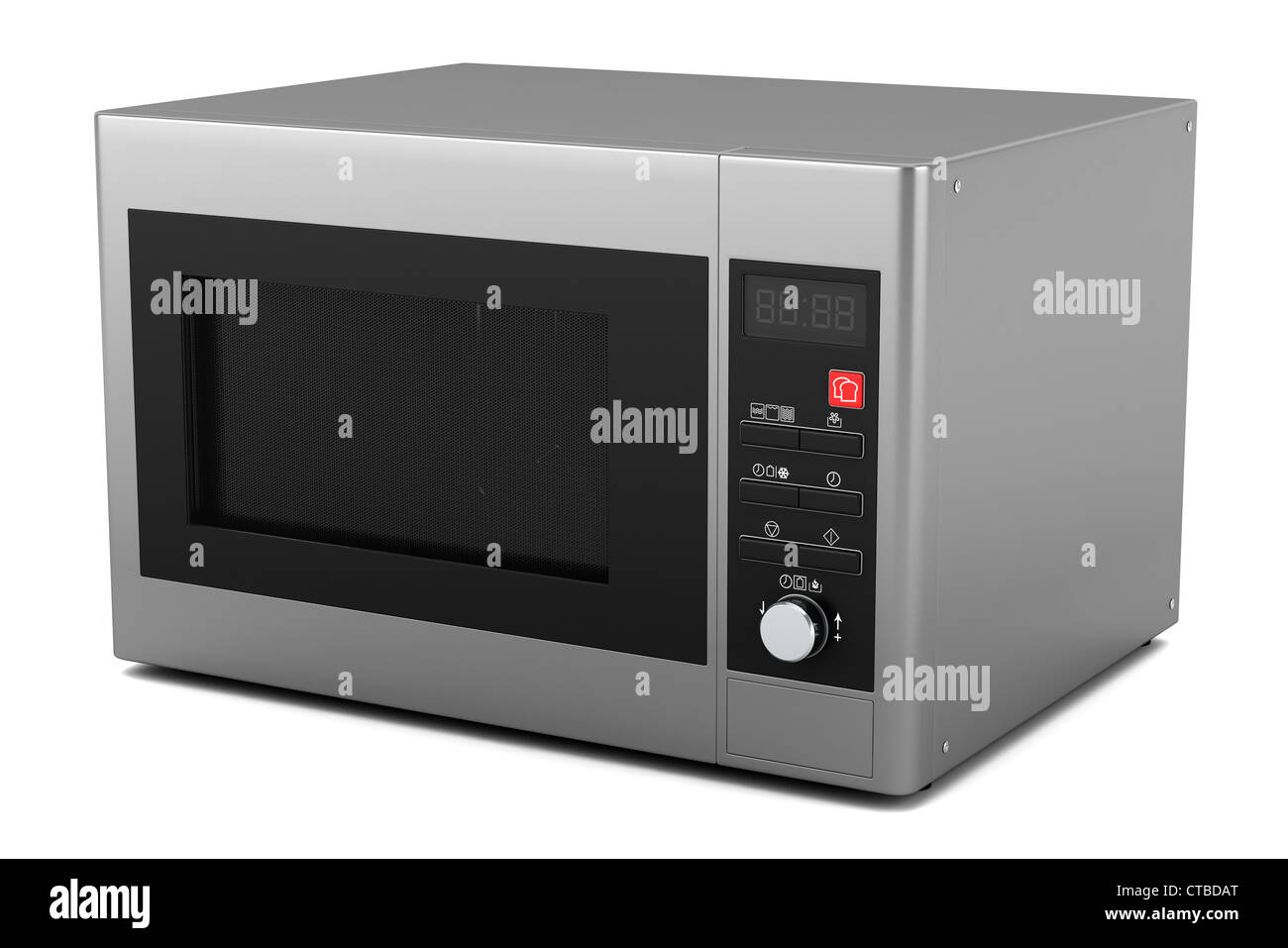 grey microwave oven isolated on white background Stock Photo - Alamy