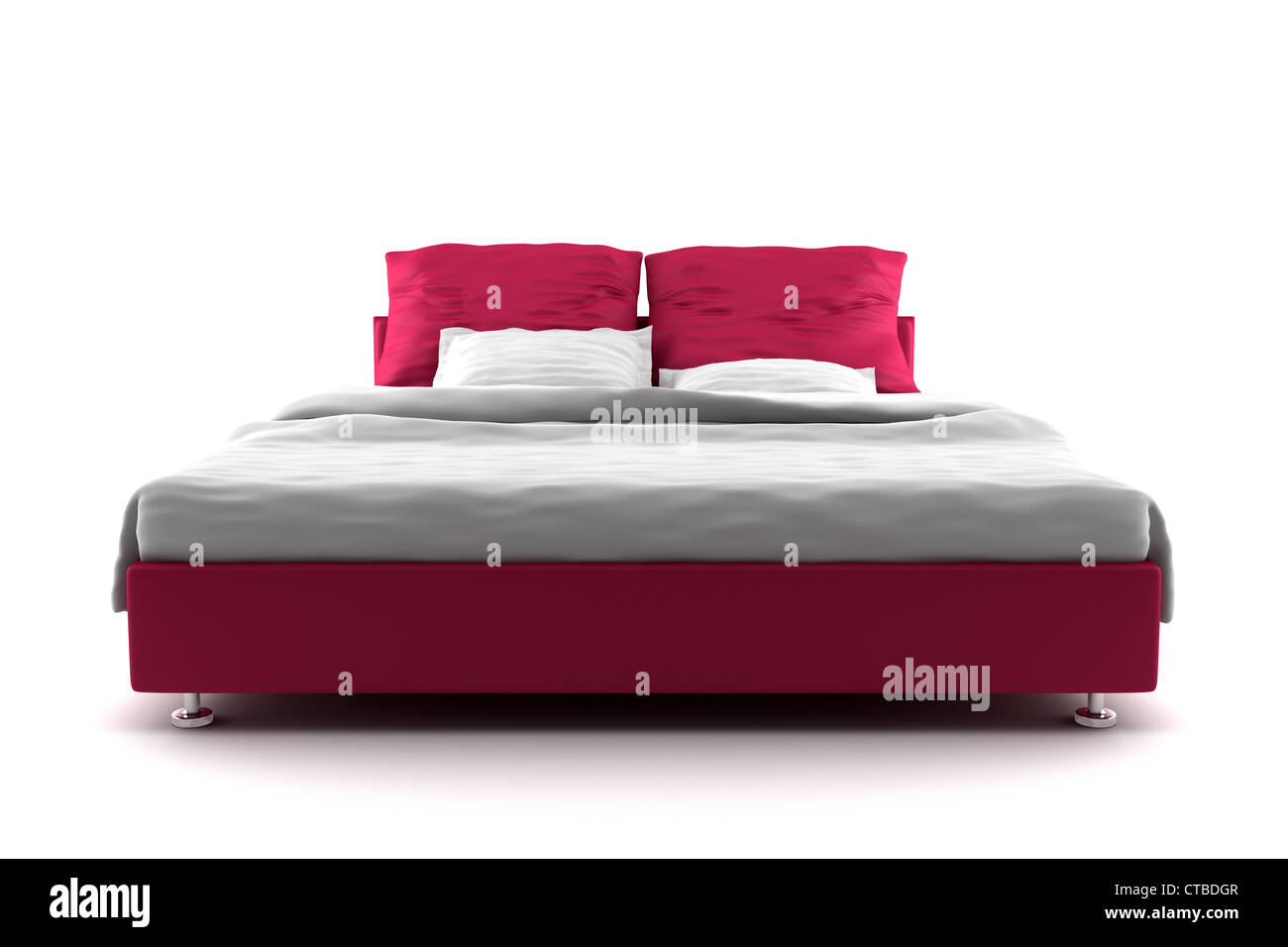 red bed isolated on white background Stock Photo - Alamy