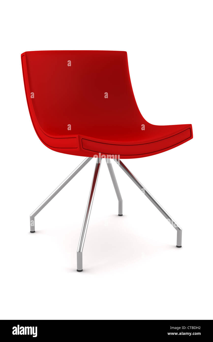 red chair isolated on white background Stock Photo - Alamy