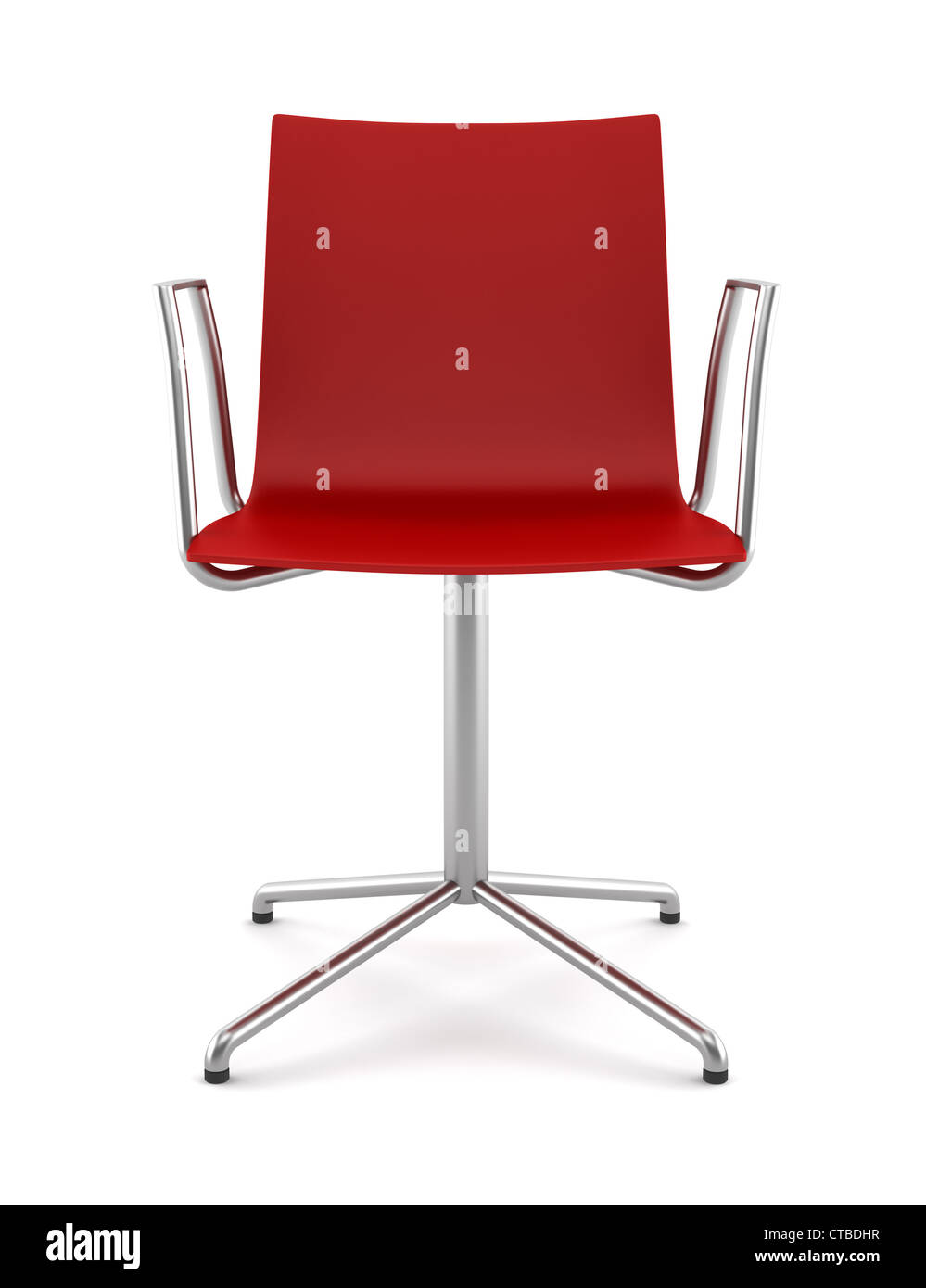 red office chair isolated on white background Stock Photo - Alamy