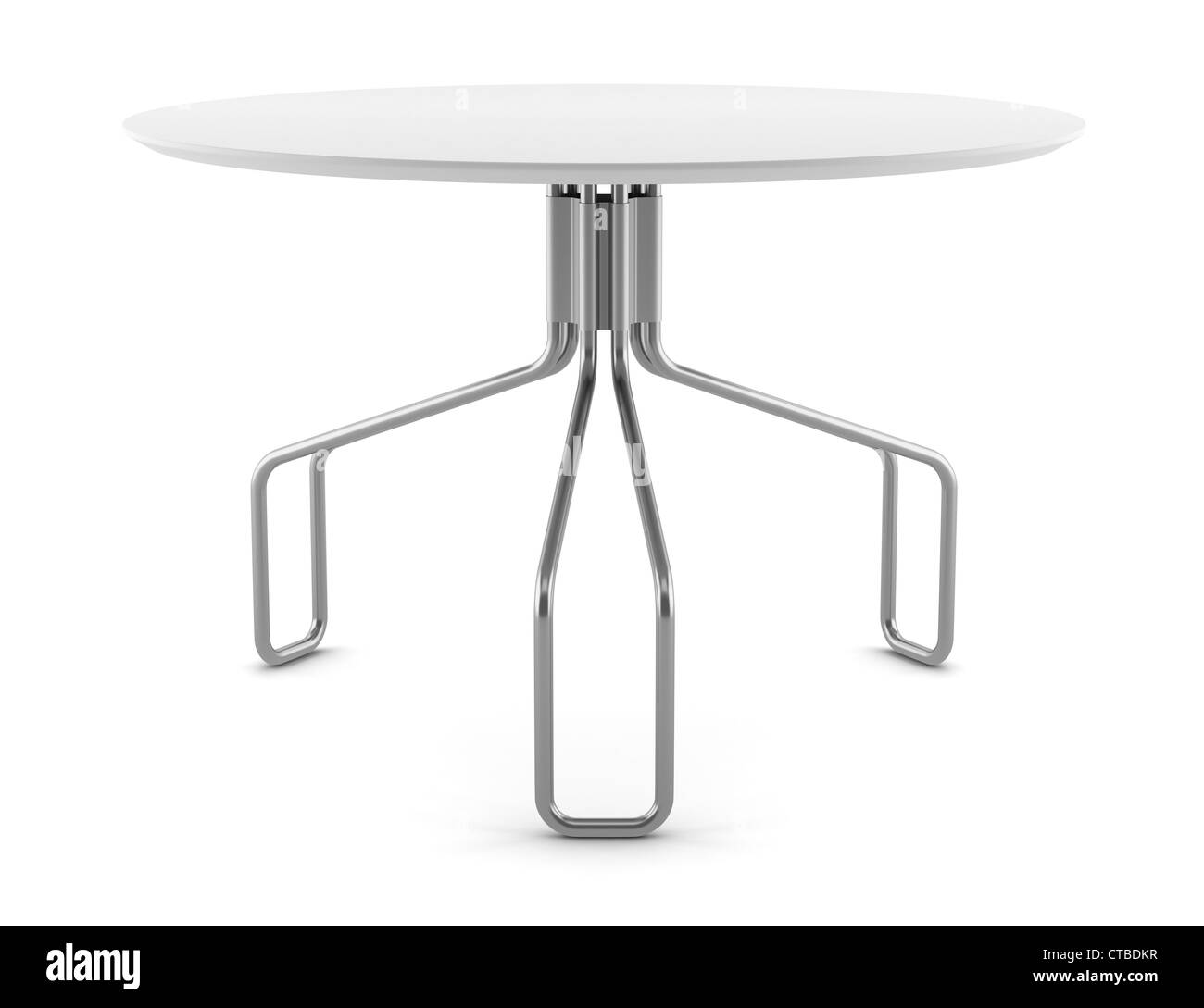 modern round table isolated on white background Stock Photo - Alamy