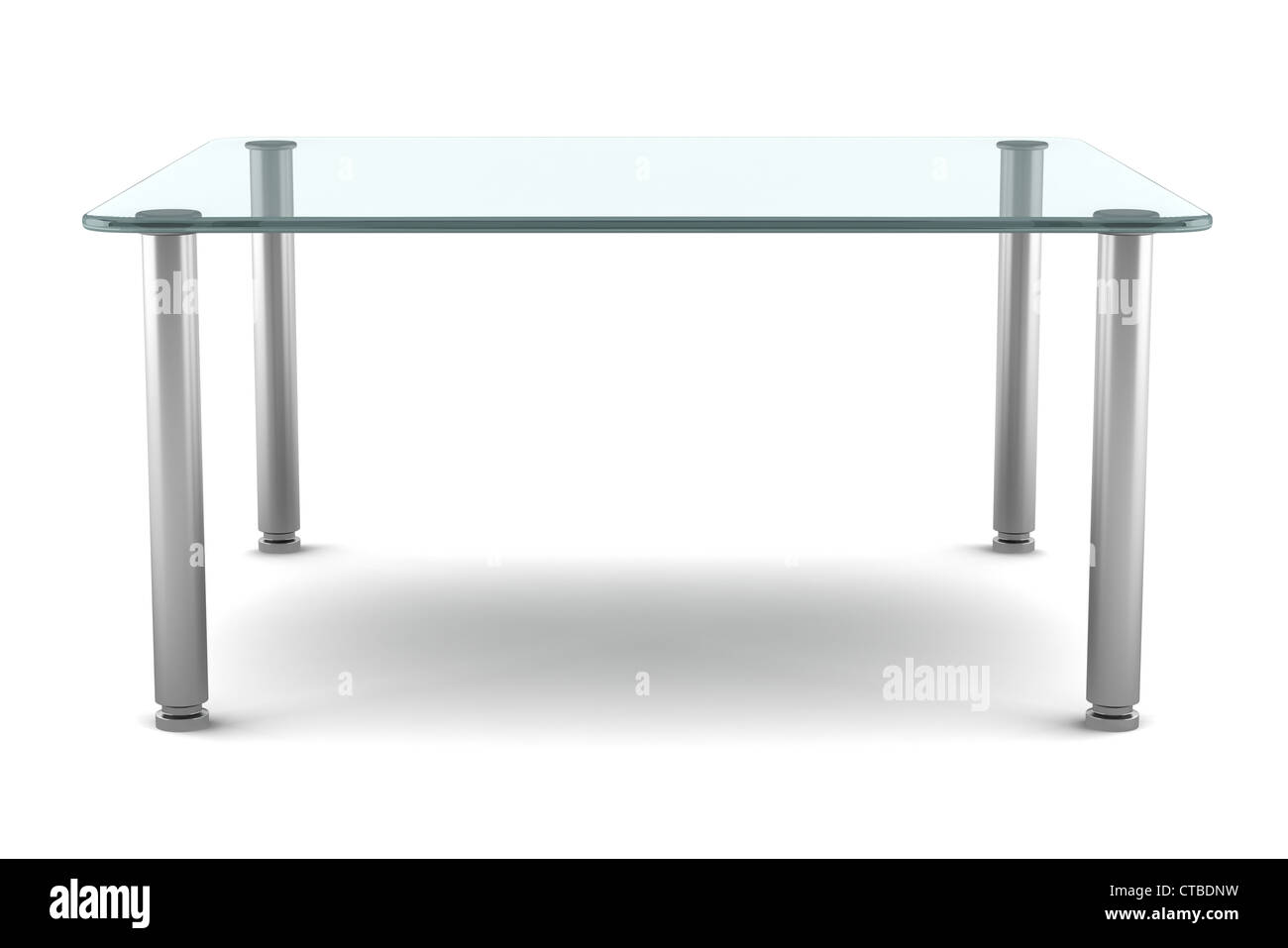 modern glass table isolated on white background Stock Photo - Alamy