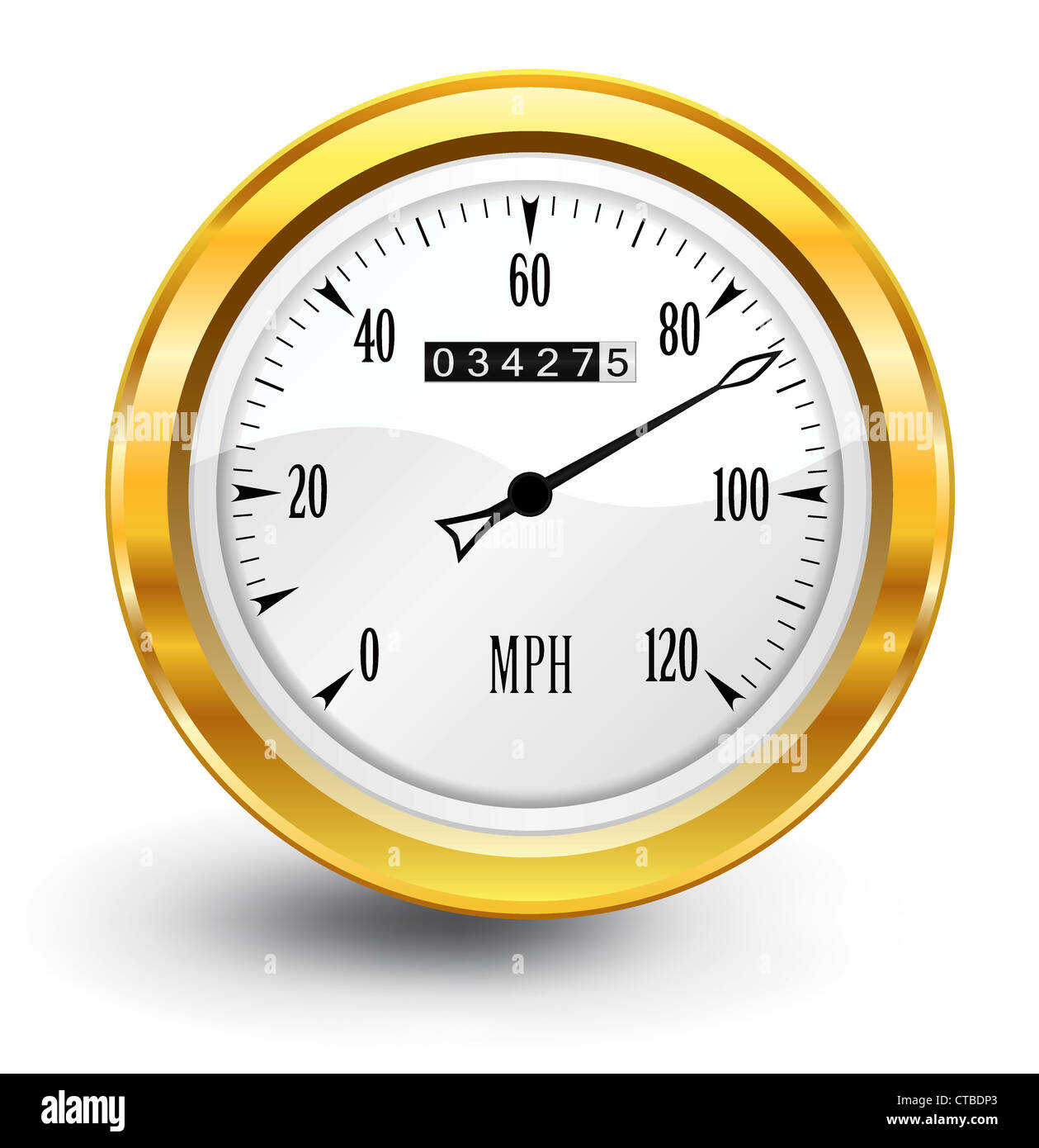 vector gold speedometer Stock Photo - Alamy
