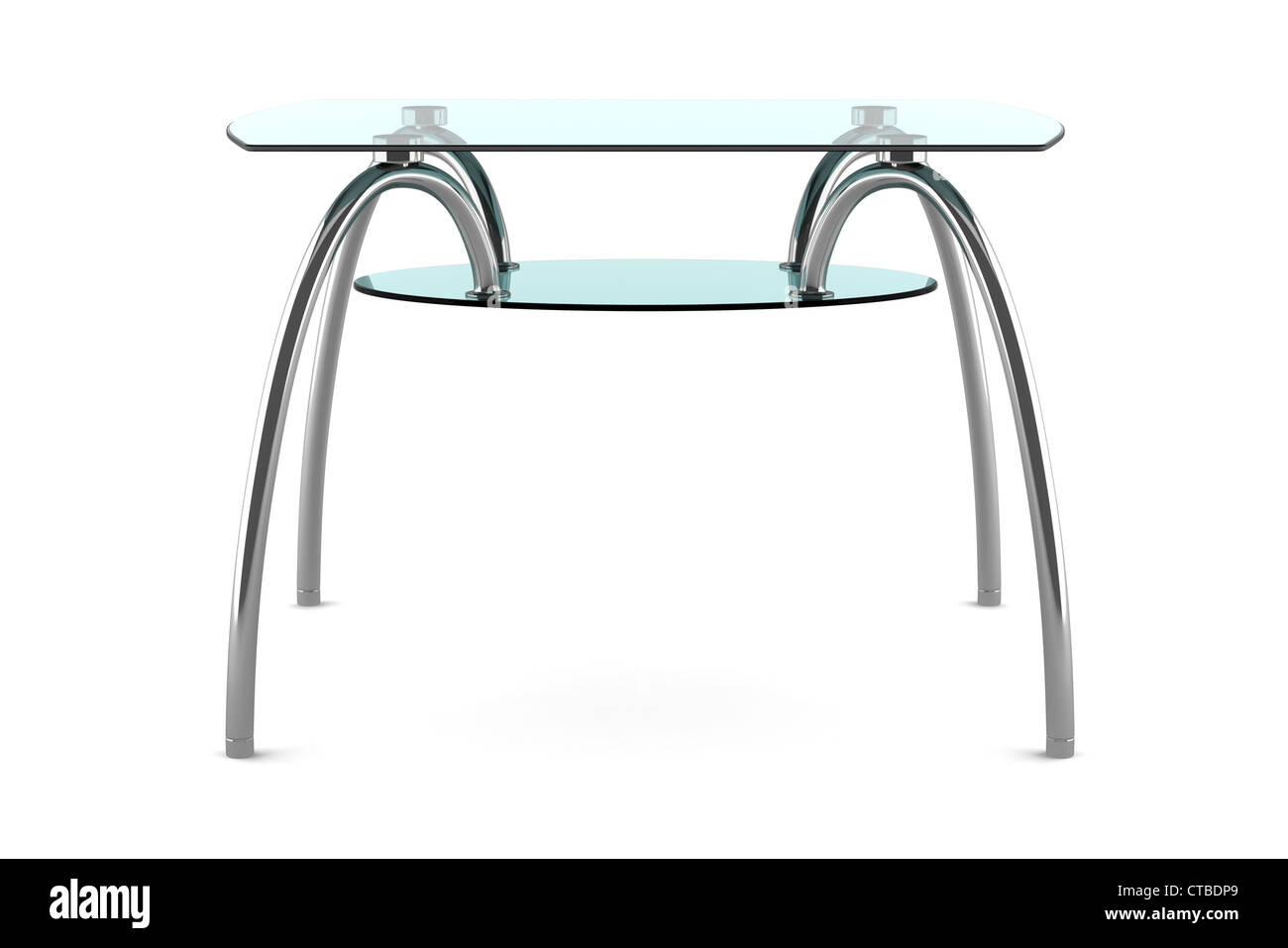 modern glass table isolated on white background Stock Photo - Alamy