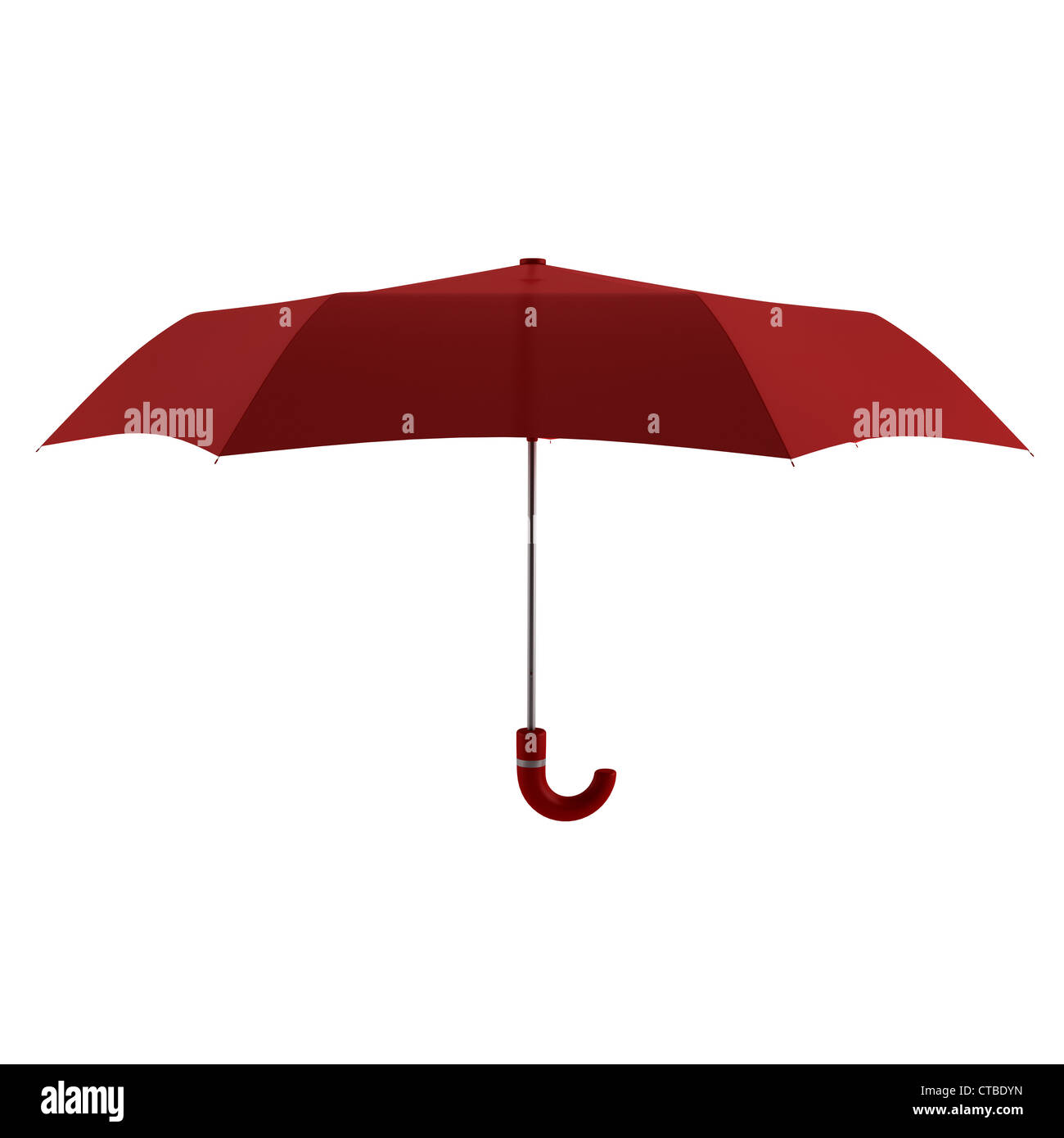 red umbrella isolated on white background Stock Photo - Alamy