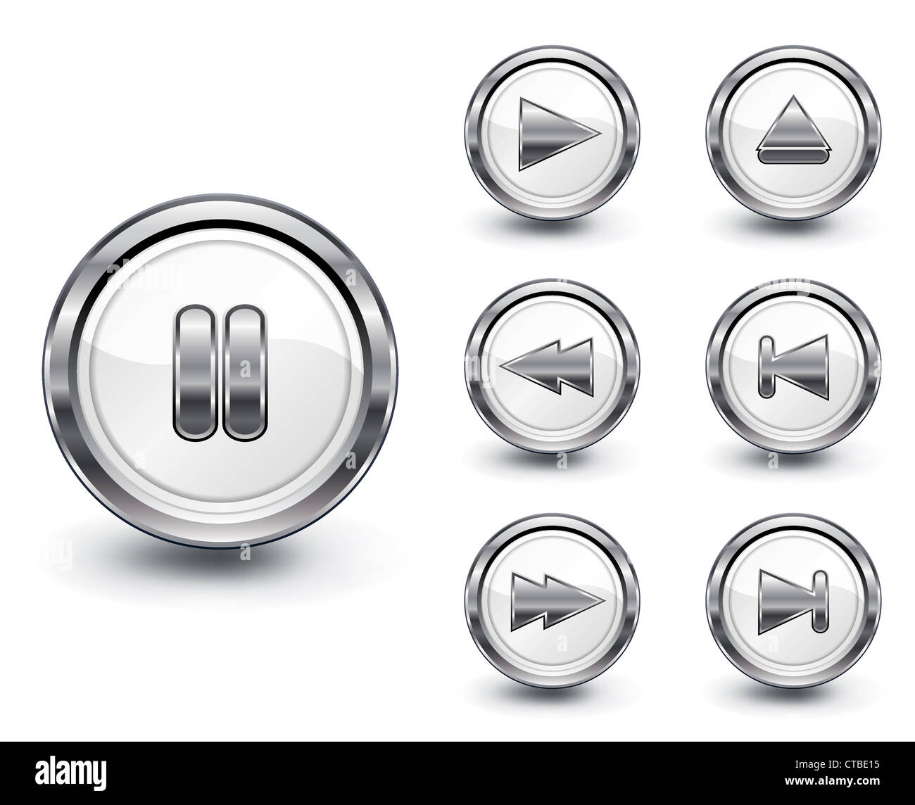 Chrome buttons hi-res stock photography and images - Alamy