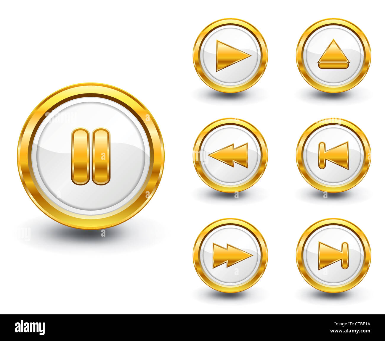 gold buttons set Stock Photo - Alamy