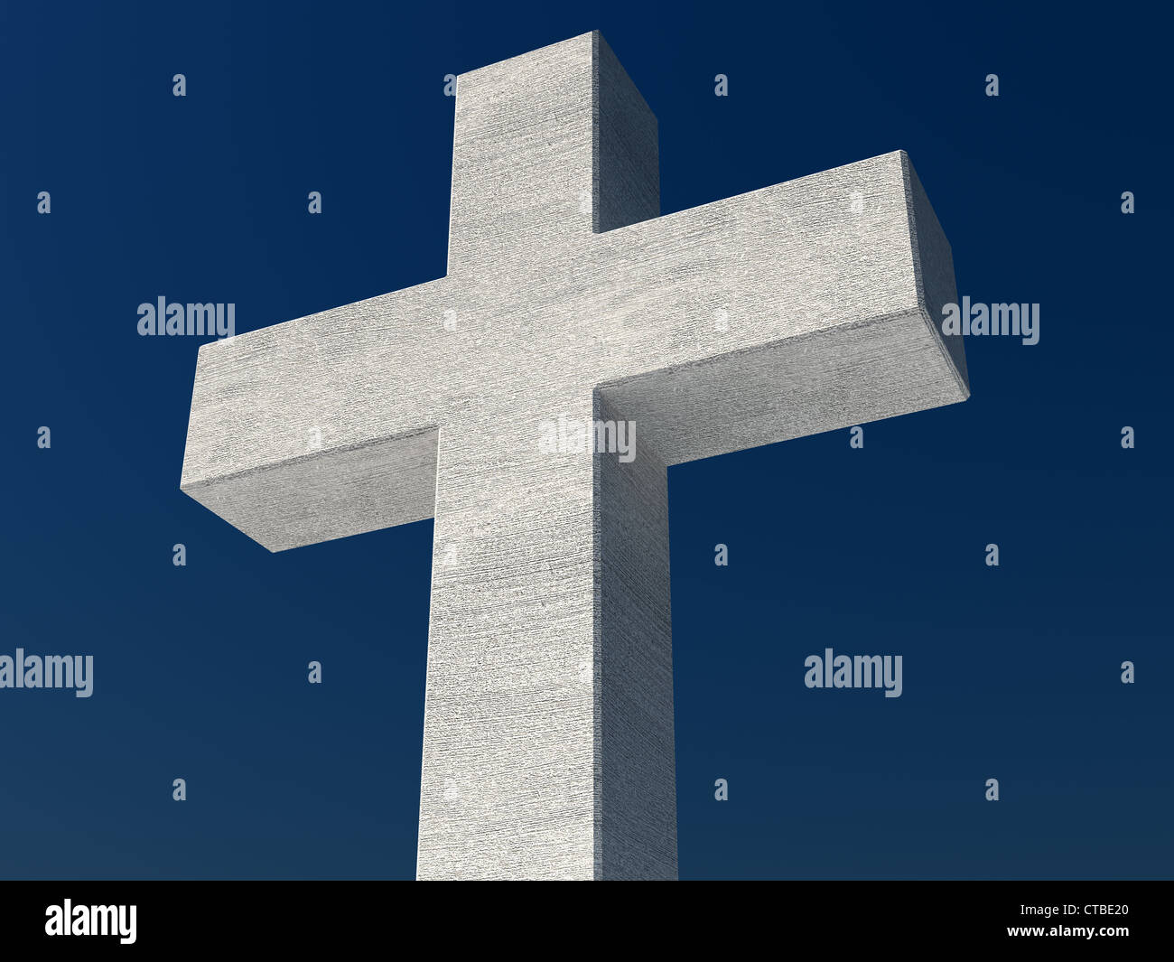 white cross on blue sky background Stock Photo - Alamy