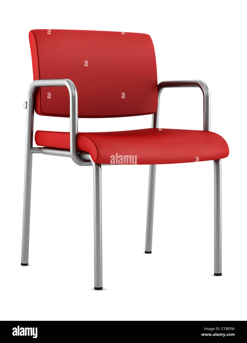 modern red chair isolated on white background Stock Photo - Alamy