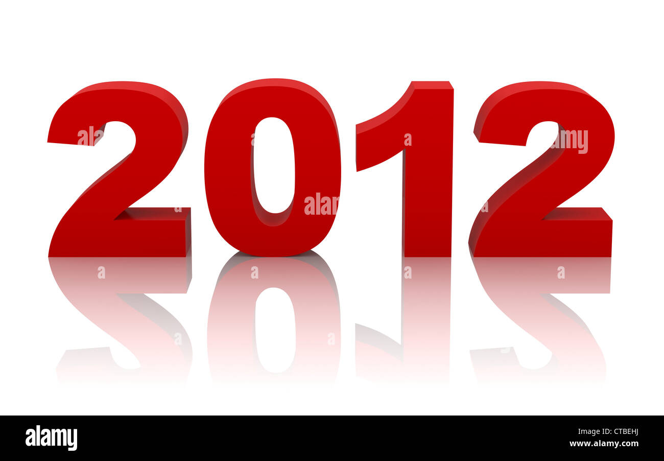 new year 2012 with clipping path Stock Photo - Alamy