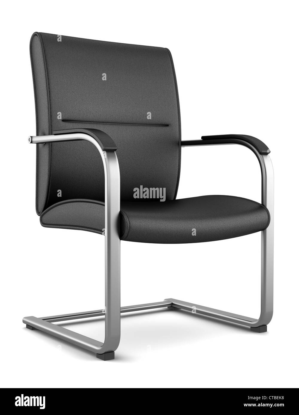 modern black chair isolated on white background Stock Photo - Alamy