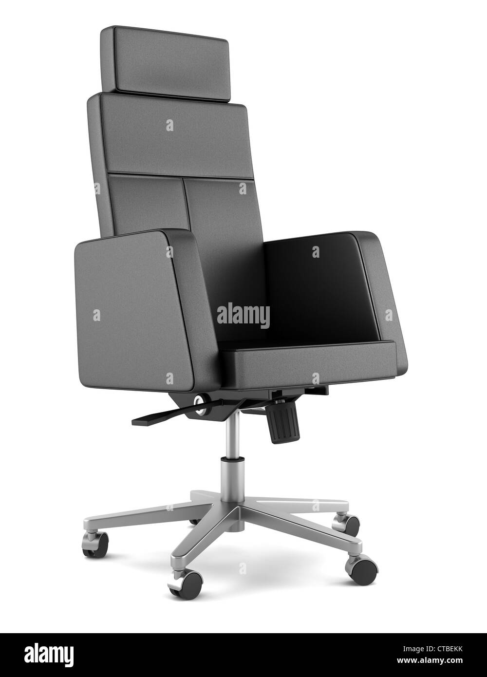 modern black office chair isolated on white background Stock Photo - Alamy