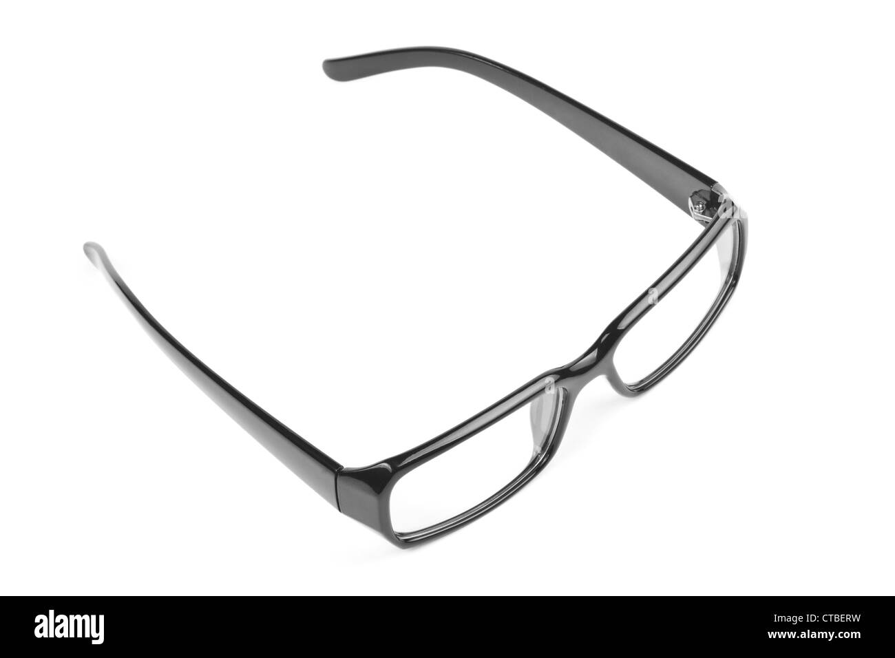 modern black glasses isolated on white background Stock Photo - Alamy