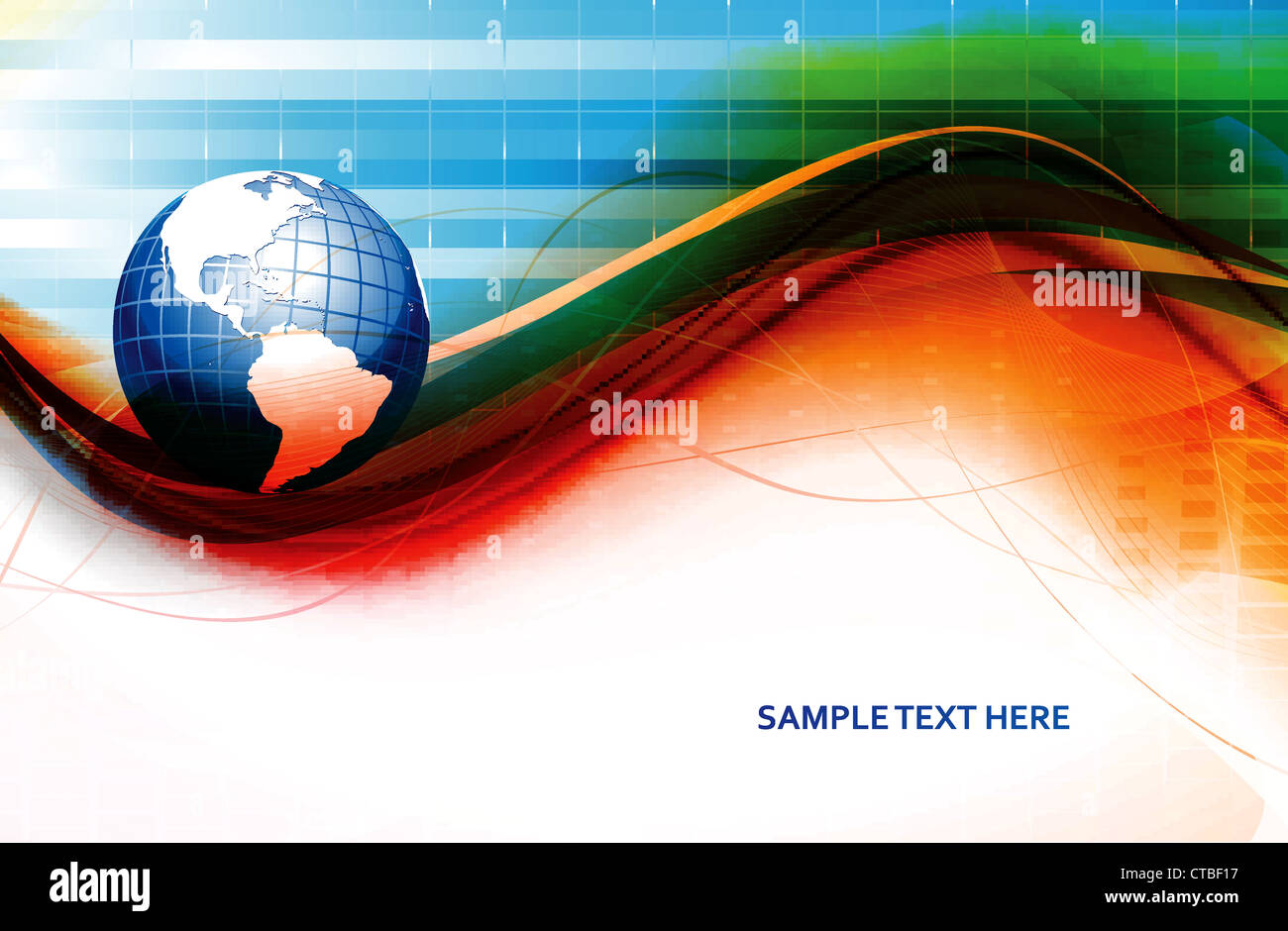 vector abstract background with planet earth Stock Photo - Alamy