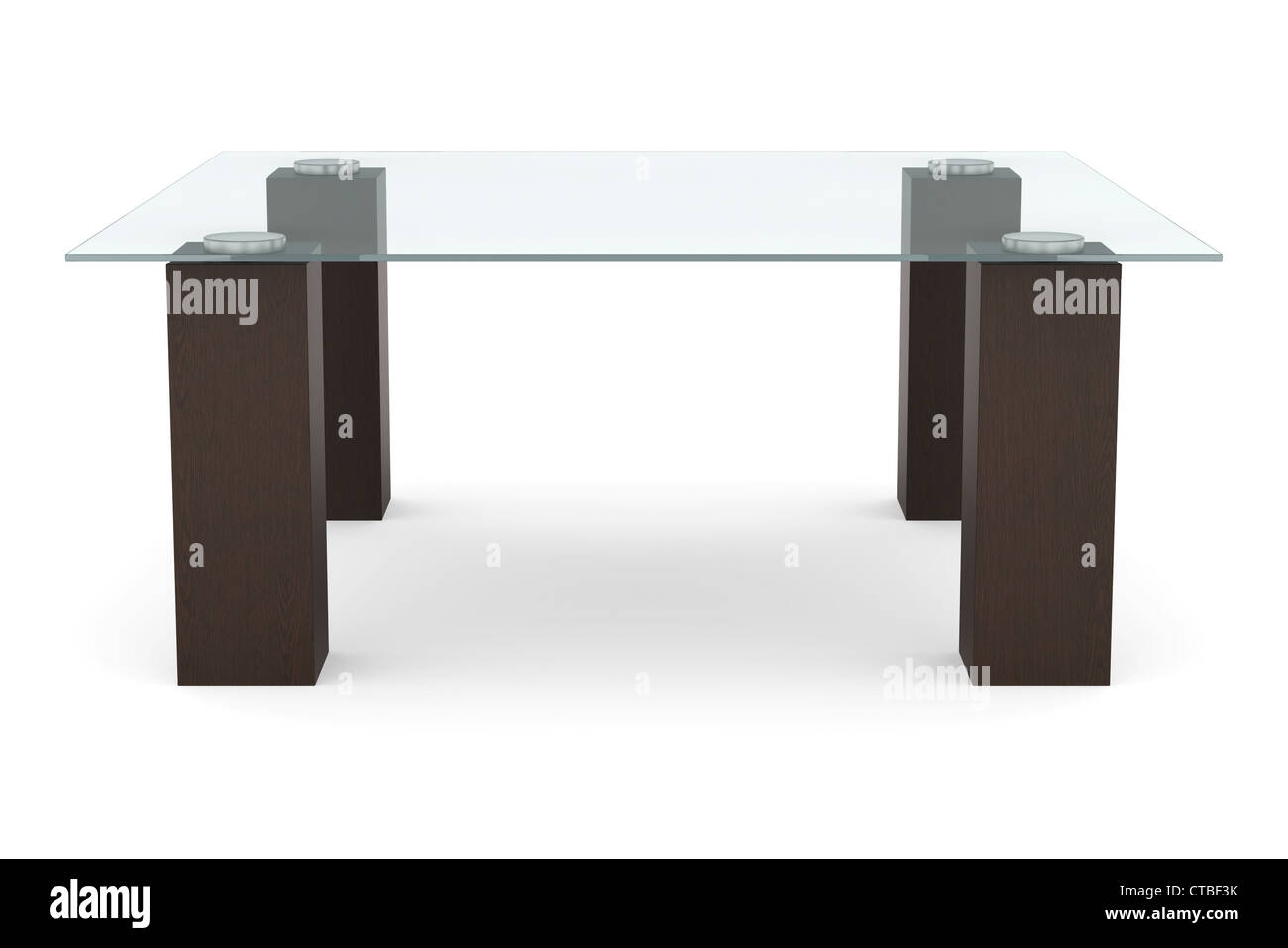 modern glass table isolated on white background Stock Photo - Alamy