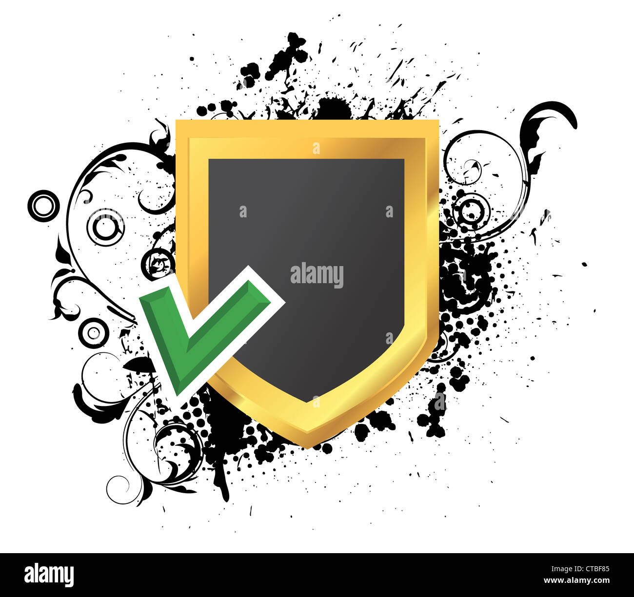 Gold shield hi-res stock photography and images - Alamy