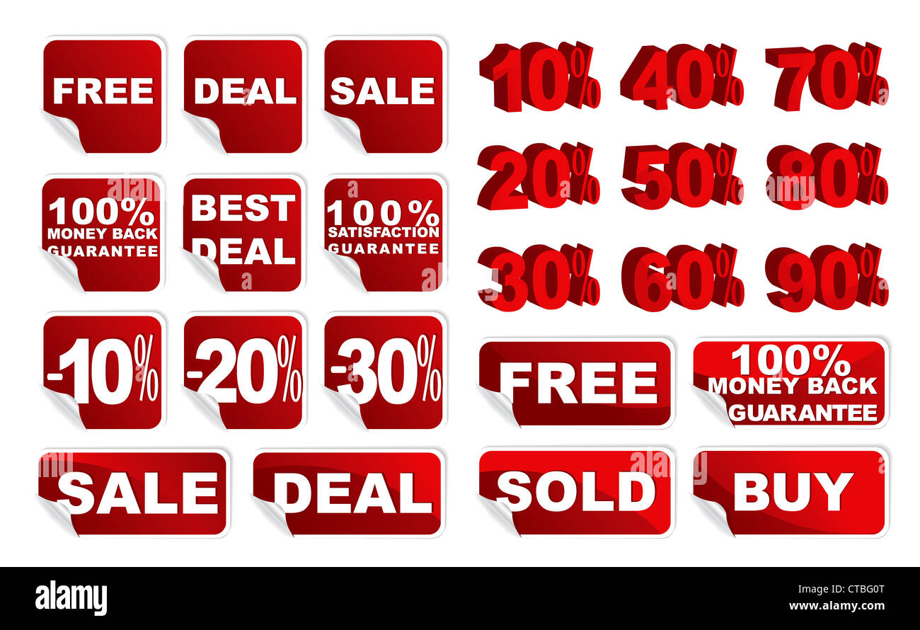 vector sticker set Stock Photo - Alamy