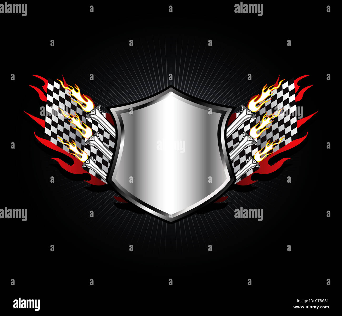 racing emblem vector illustration Stock Photo - Alamy