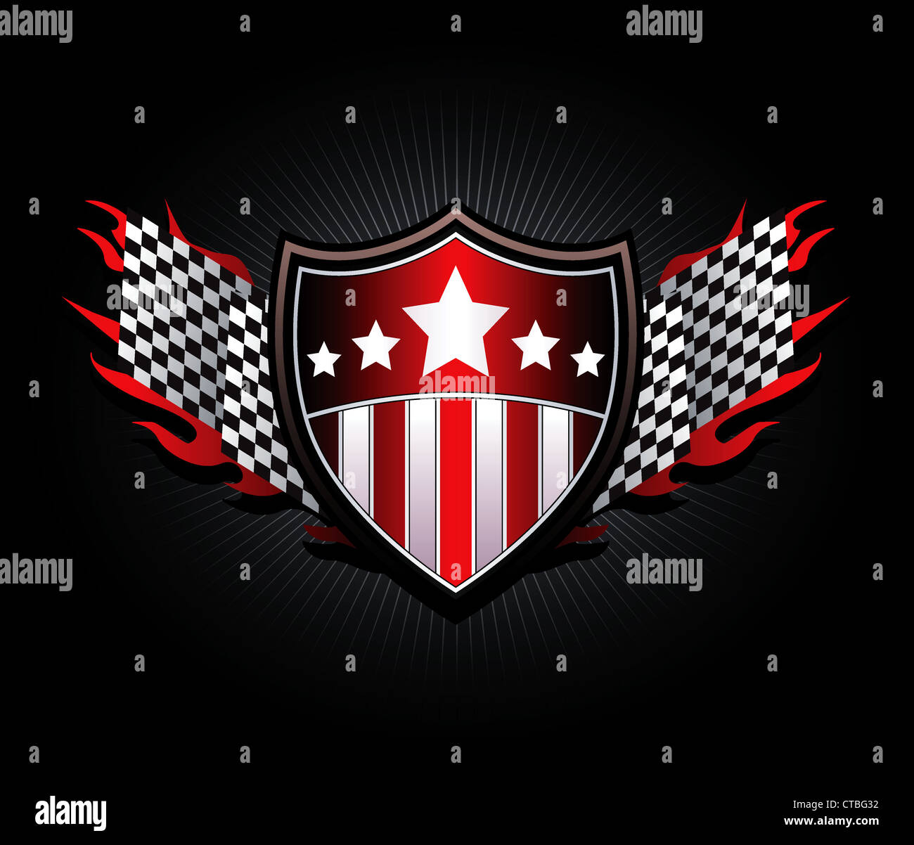 racing emblem vector illustration Stock Photo - Alamy