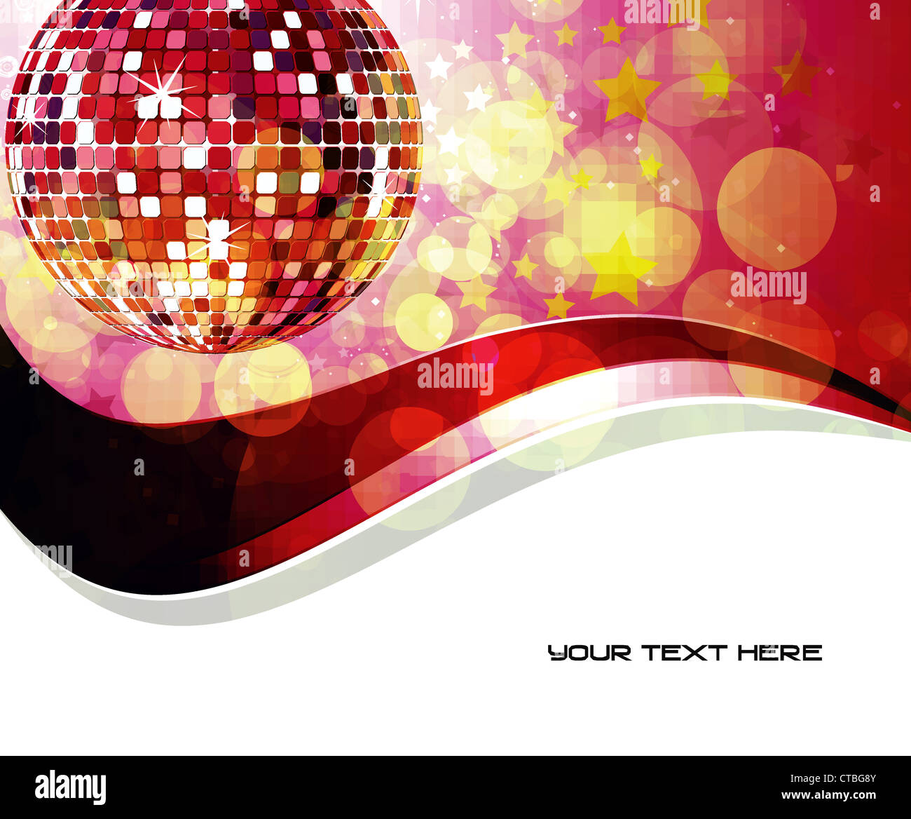 vector music background with discoball Stock Photo - Alamy