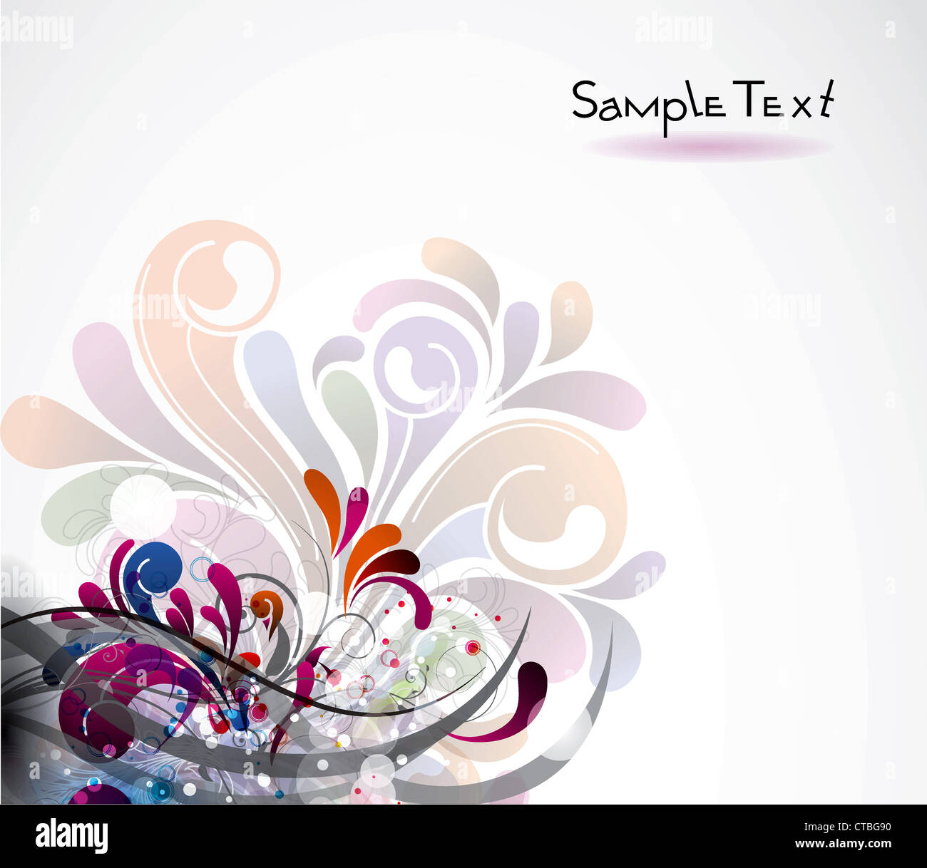colorful swirls background vector illustration Stock Photo - Alamy