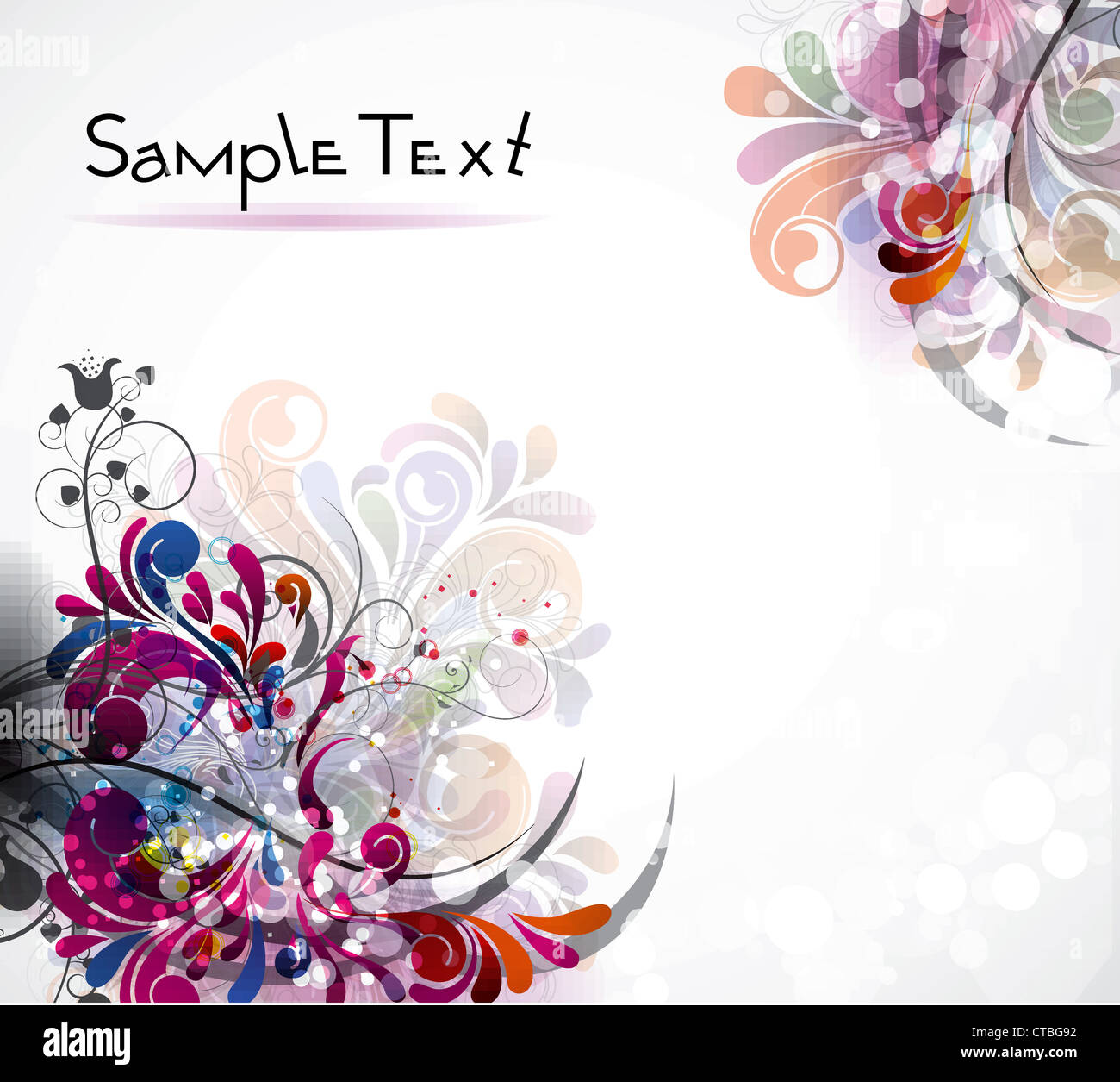 colorful swirls background vector illustration Stock Photo - Alamy