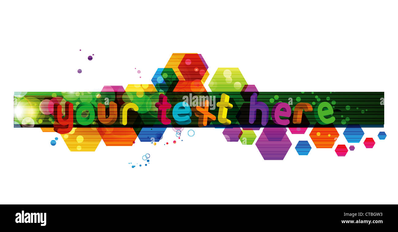 abstract colorful background with 3d text vector illustration Stock ...