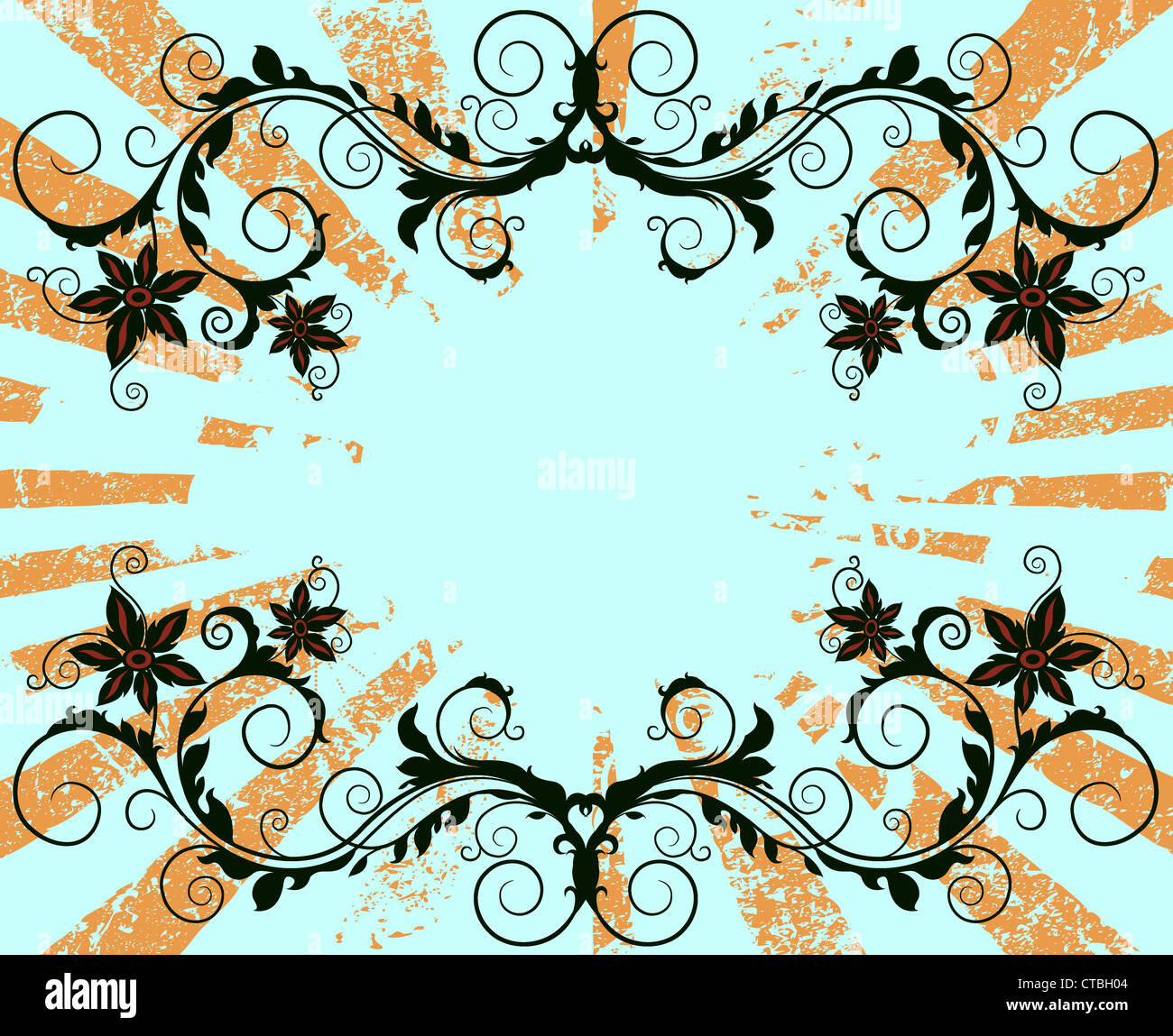 vintage floral frame Stock Photo - Alamy