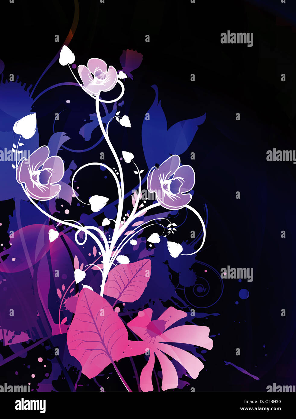 vector colorful floral background Stock Photo - Alamy