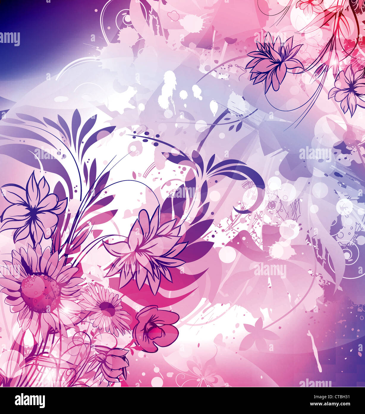 vector colorful floral background Stock Photo - Alamy