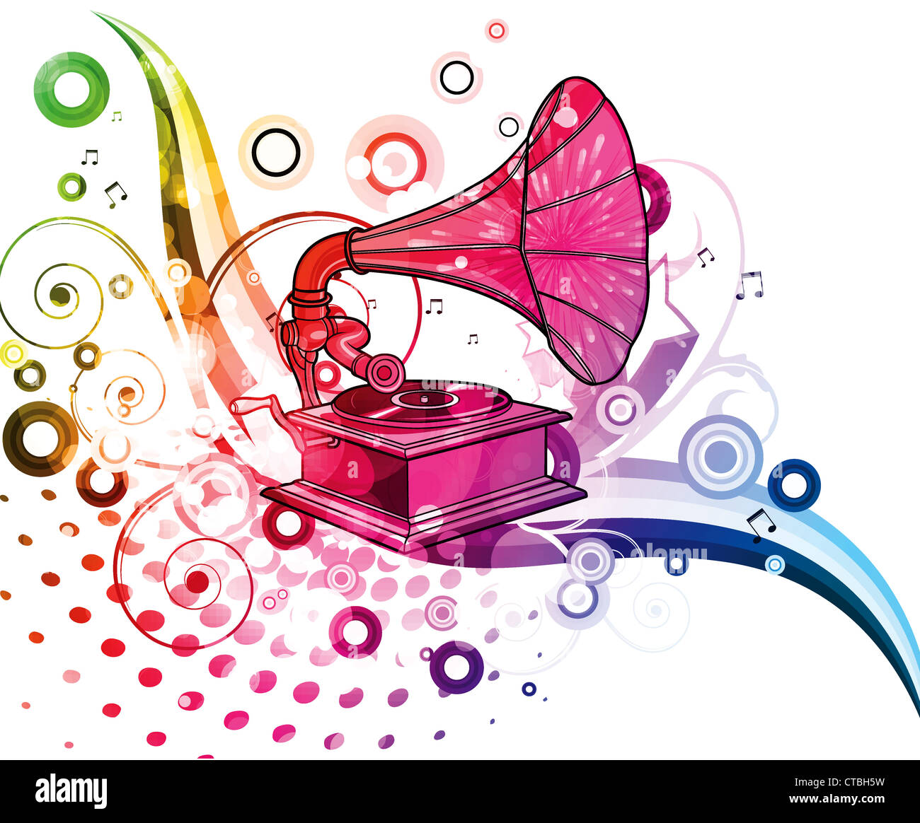 colorful music poster vector illustration Stock Photo - Alamy