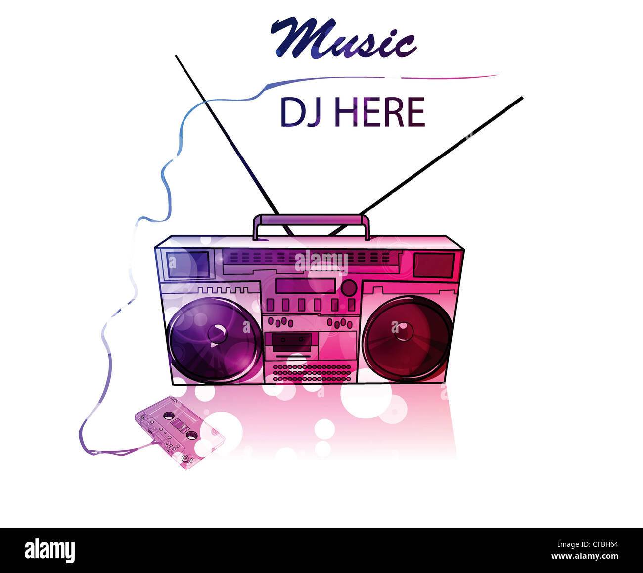 colorful music poster vector illustration Stock Photo - Alamy