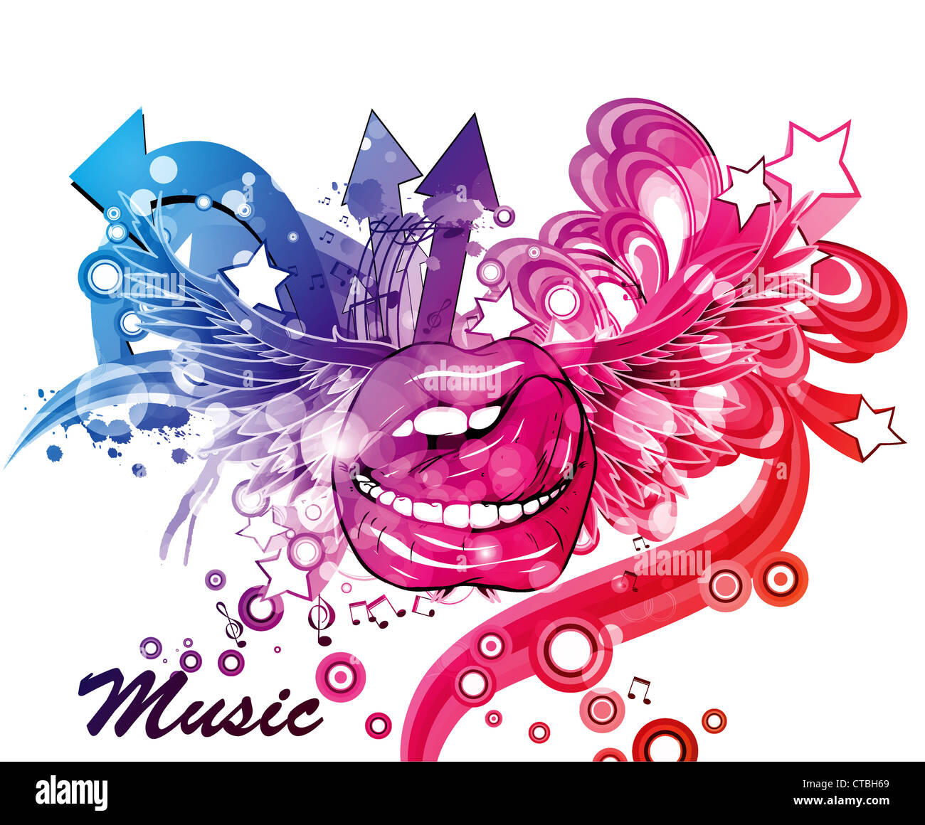 colorful music poster vector illustration Stock Photo - Alamy