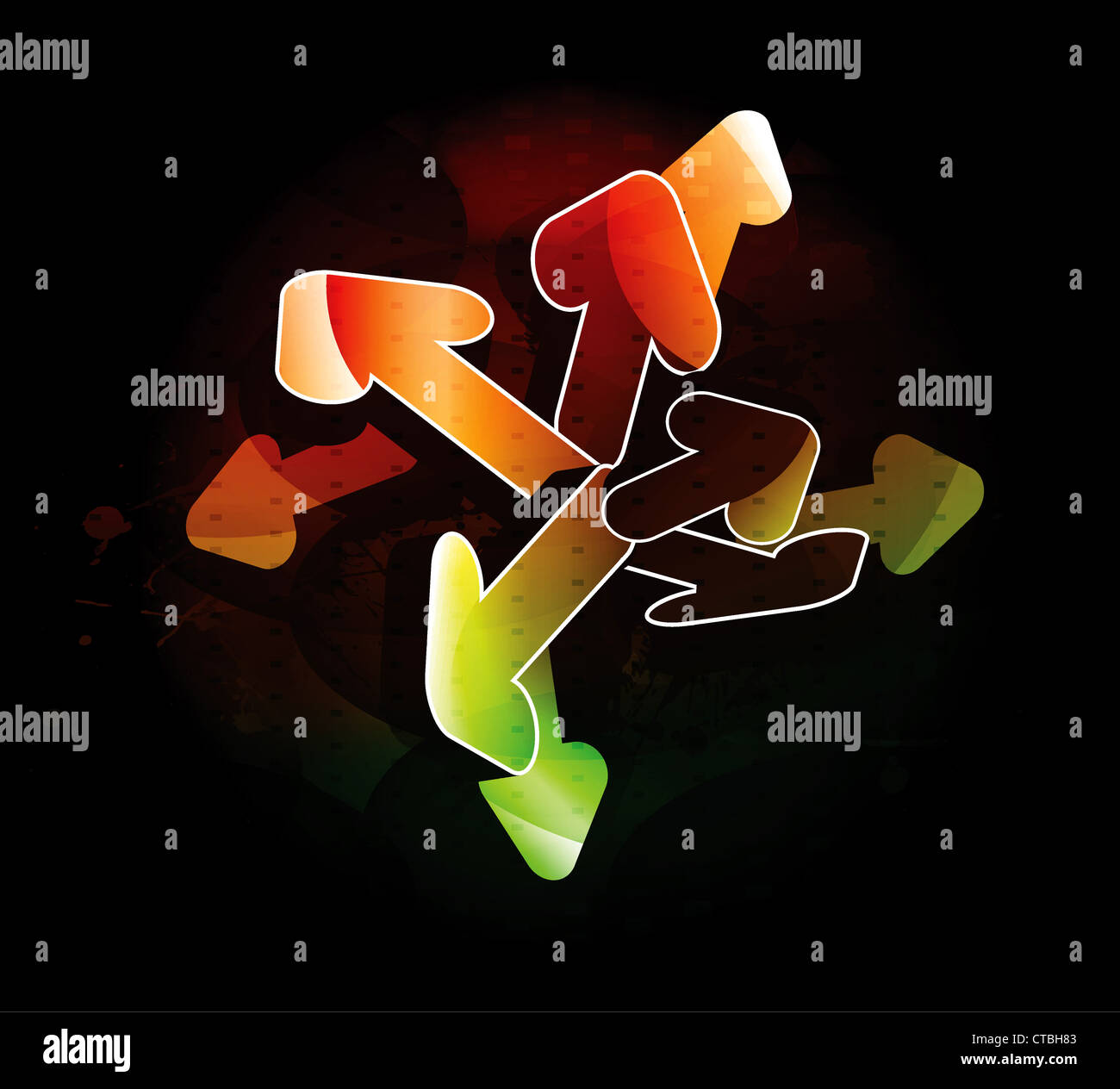 colorful 3d arrows vector illustration Stock Photo - Alamy