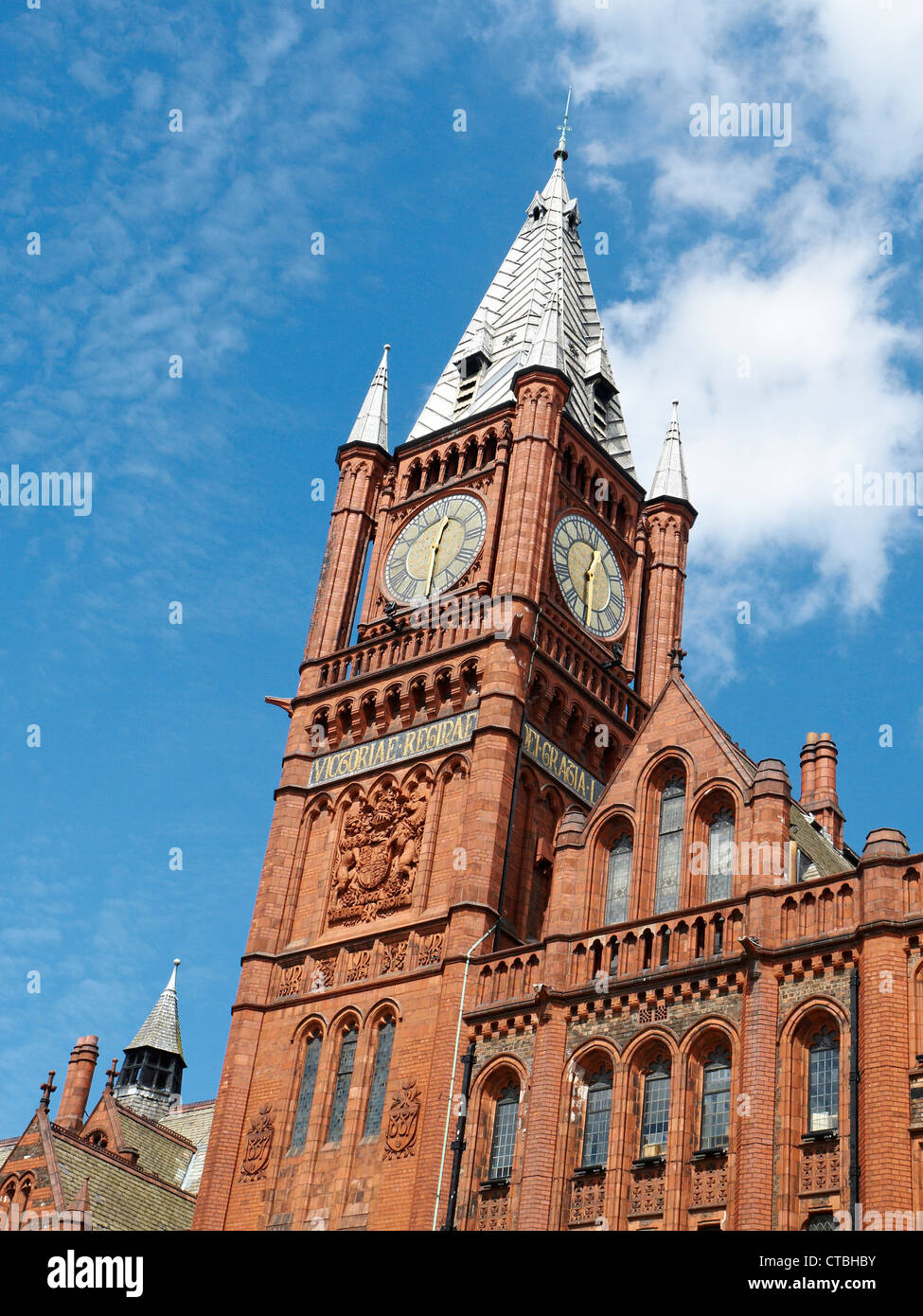 Victoria building showing the Clock tower part of the University of ...