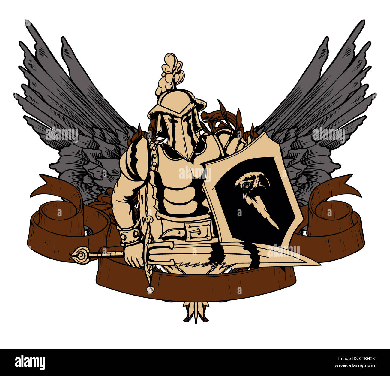 Warrior emblem Cut Out Stock Images & Pictures - Alamy